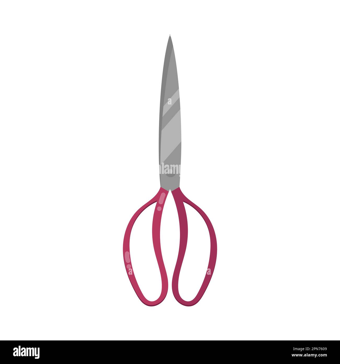 Metal scissors with red handle cartoon illustration Stock Vector Image ...