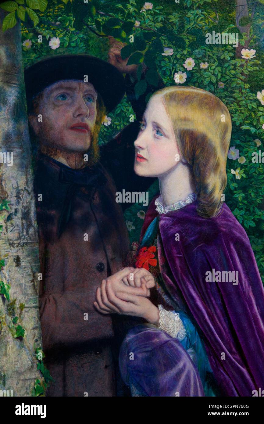 The Long Engagement, Arthur Hughes, 1853-1866, detail, City Art Gallery ...