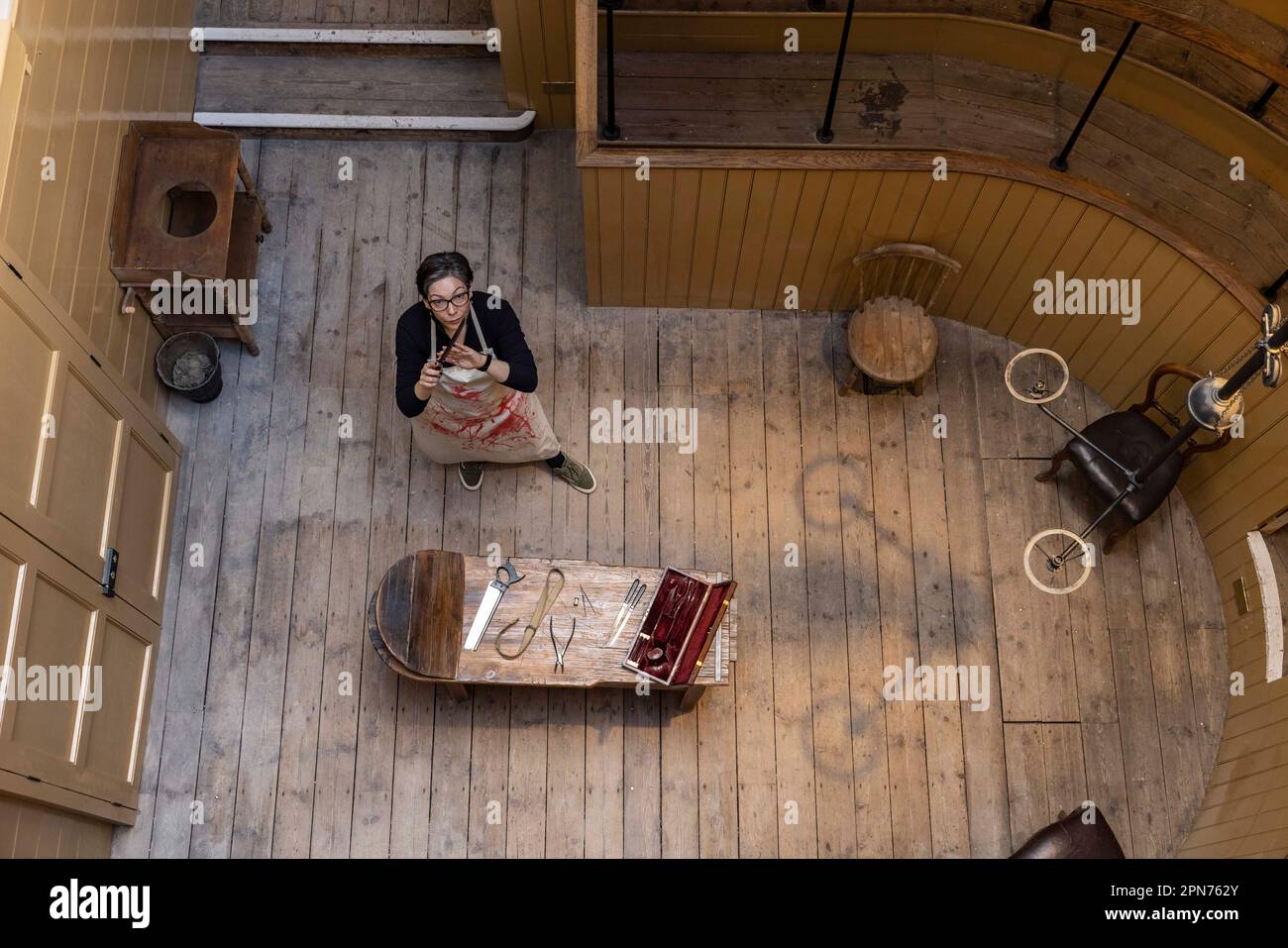 Dr Monica Walker stood in the 200-year-old operating theatre at Europe ...