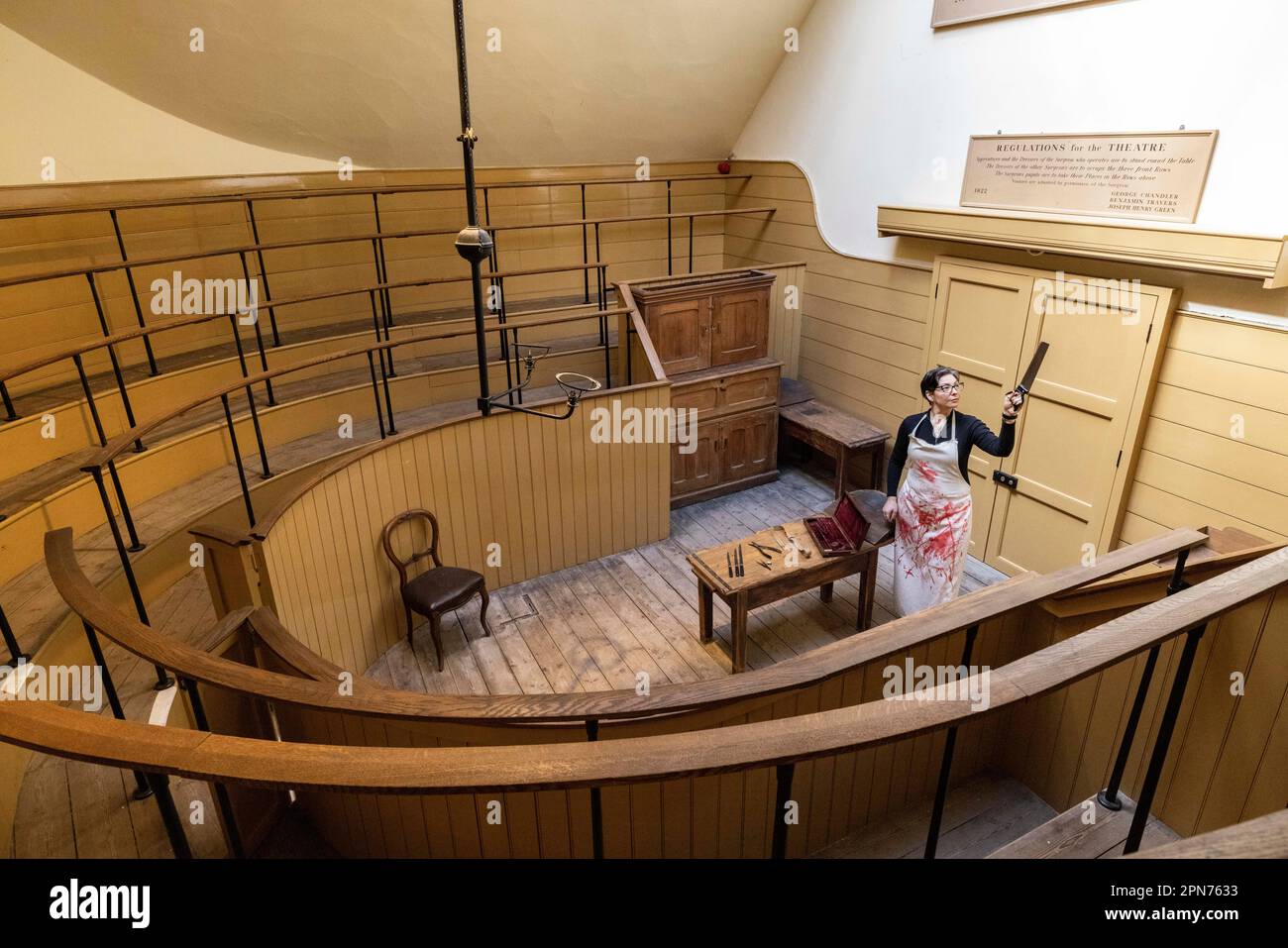 Dr Monica Walker stood in the 200-year-old operating theatre at Europe ...