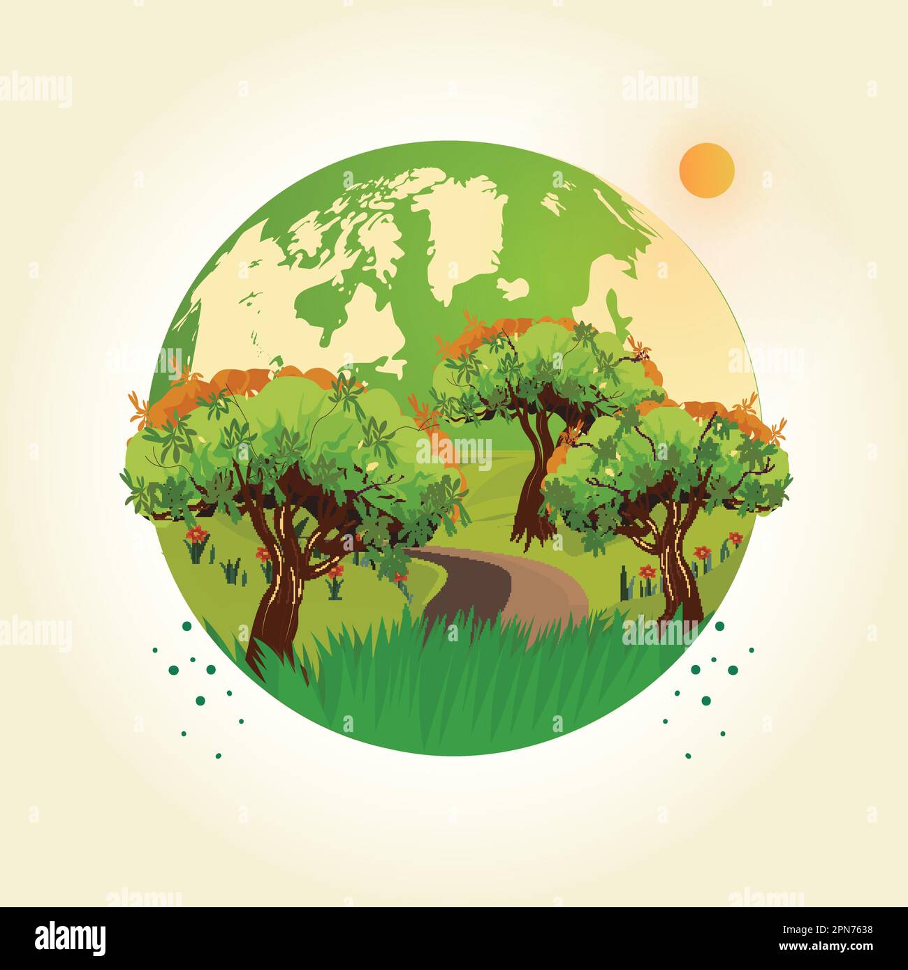 Earth pathway Stock Vector Images - Alamy