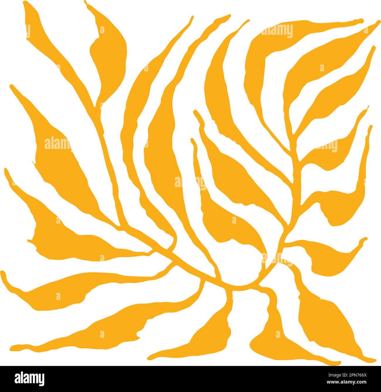 Simple Tropical Brush Leaf Orange Template Stock Vector Image & Art - Alamy