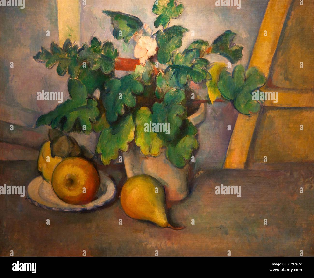 Pot of Flowers and Pears, Paul Cezanne, circa 1888-1890, Courtauld ...