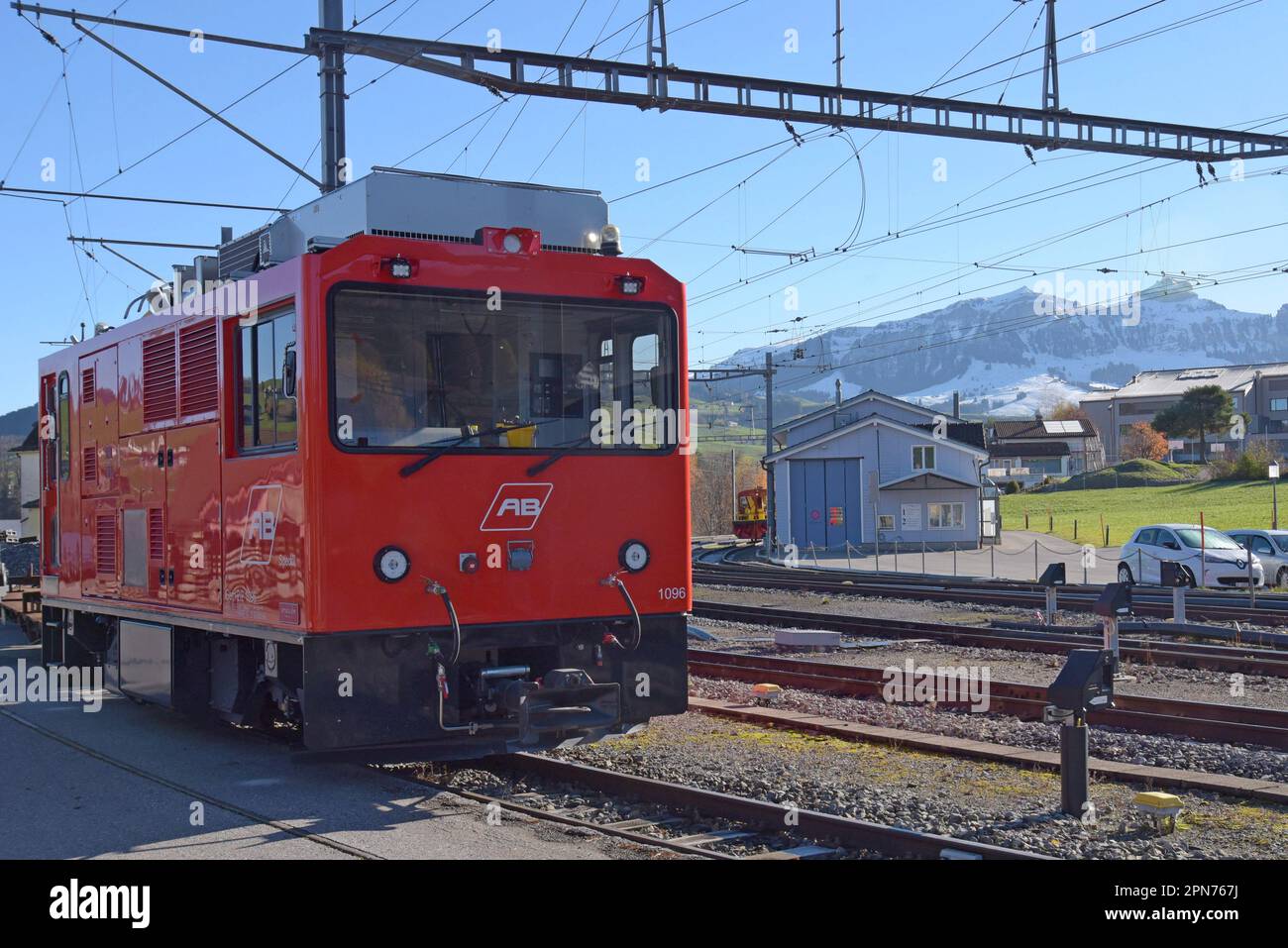An electric locomotive used for track maintenance and engineering work ...