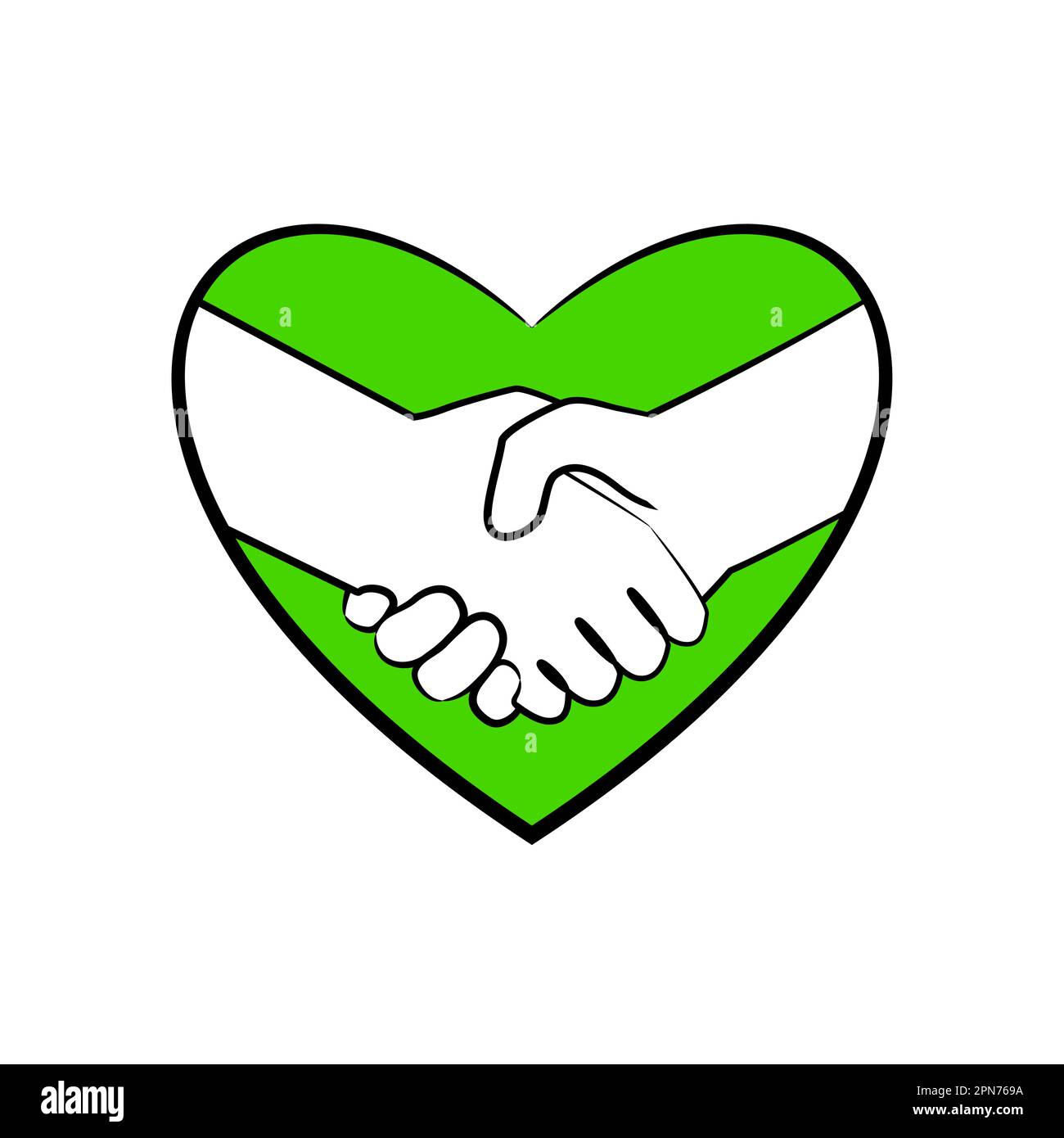 Two hands holding together help Stock Vector Images - Alamy