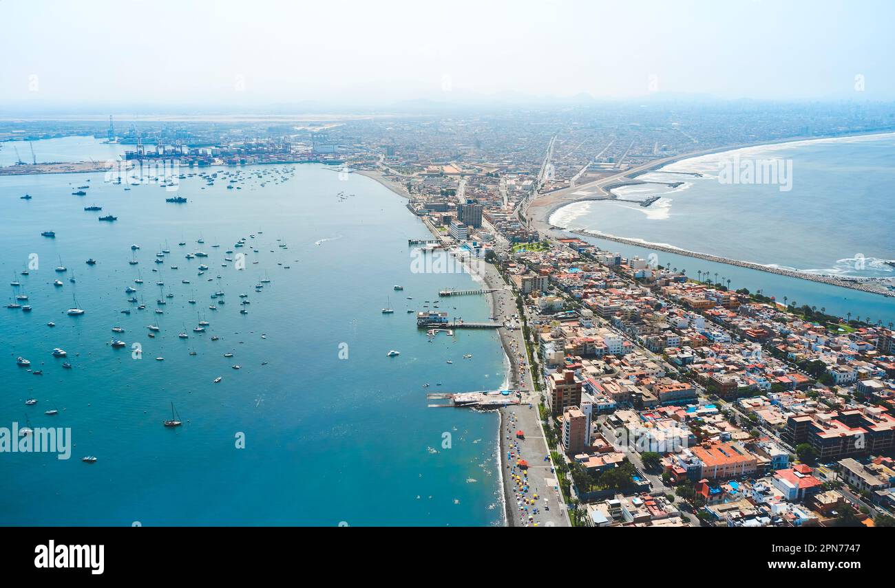 La Punta Callao Peru. Aerial view. Panoramic view Stock Photo - Alamy