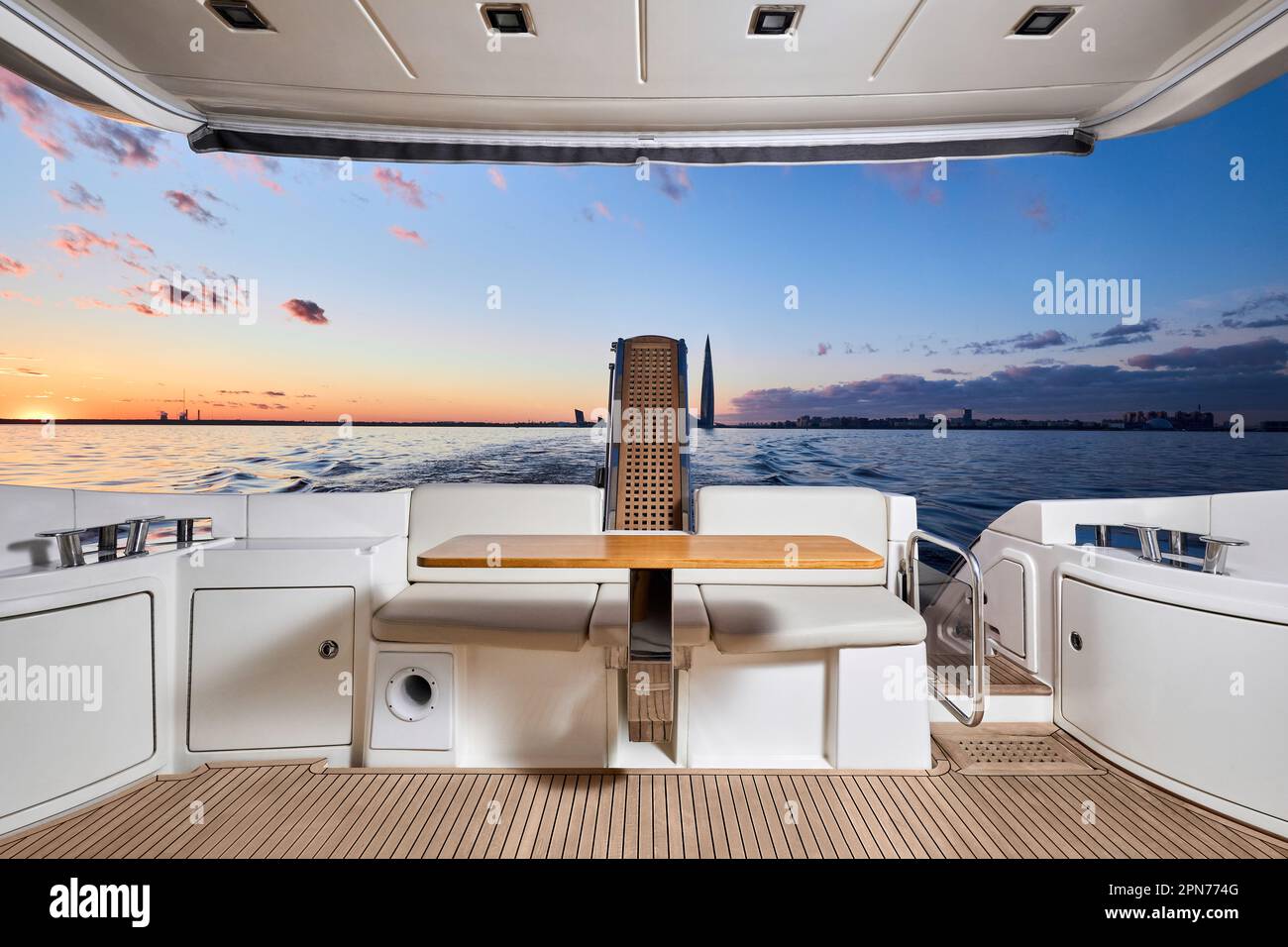 Photograph of the interior of the yacht Stock Photo - Alamy