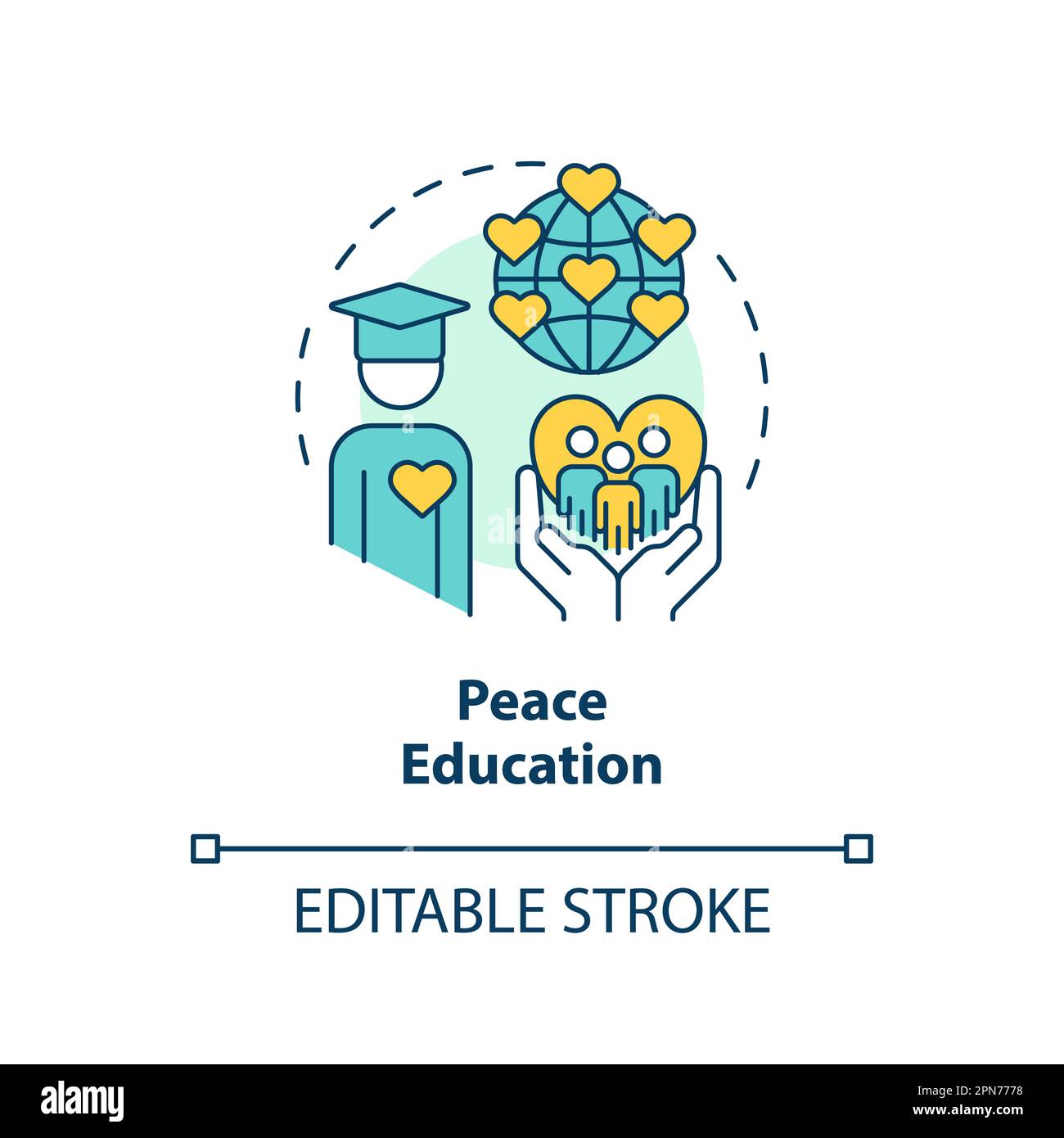 Peace education concept icon Stock Vector Image & Art - Alamy