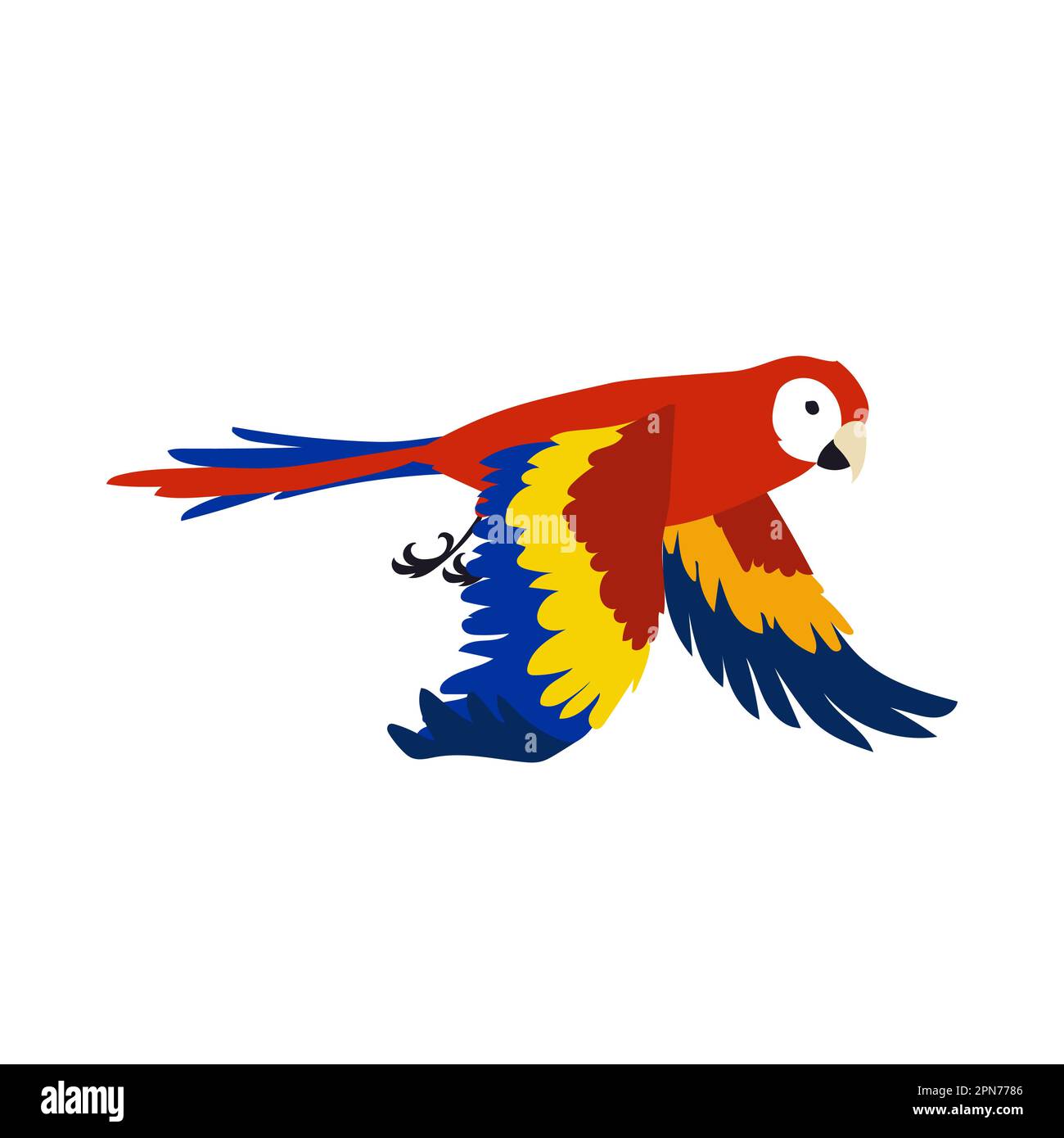 Colorful ara flying vector illustration Stock Vector Image & Art - Alamy