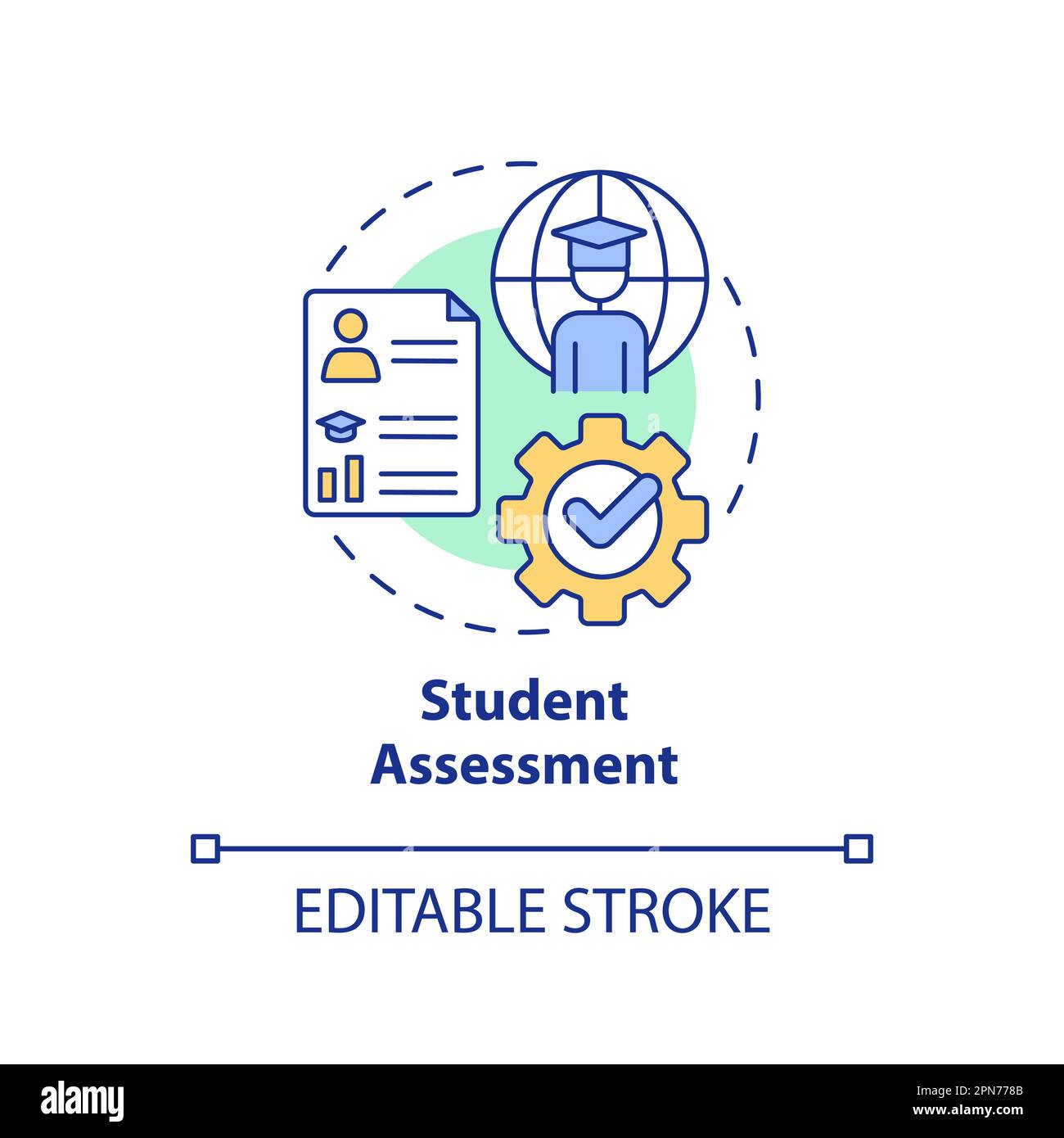 Student assessment concept icon Stock Vector Image & Art - Alamy