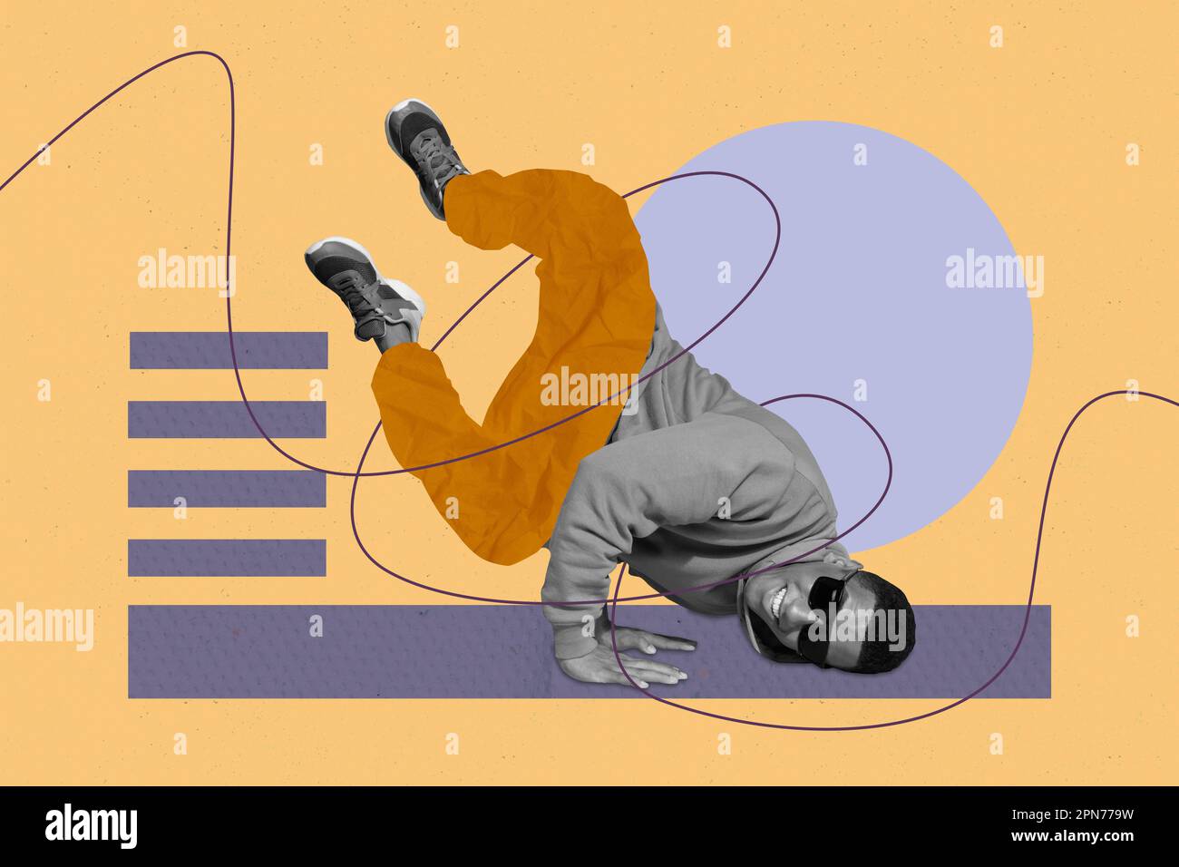 Photo cartoon comics sketch collage picture of cool chilling guy ...