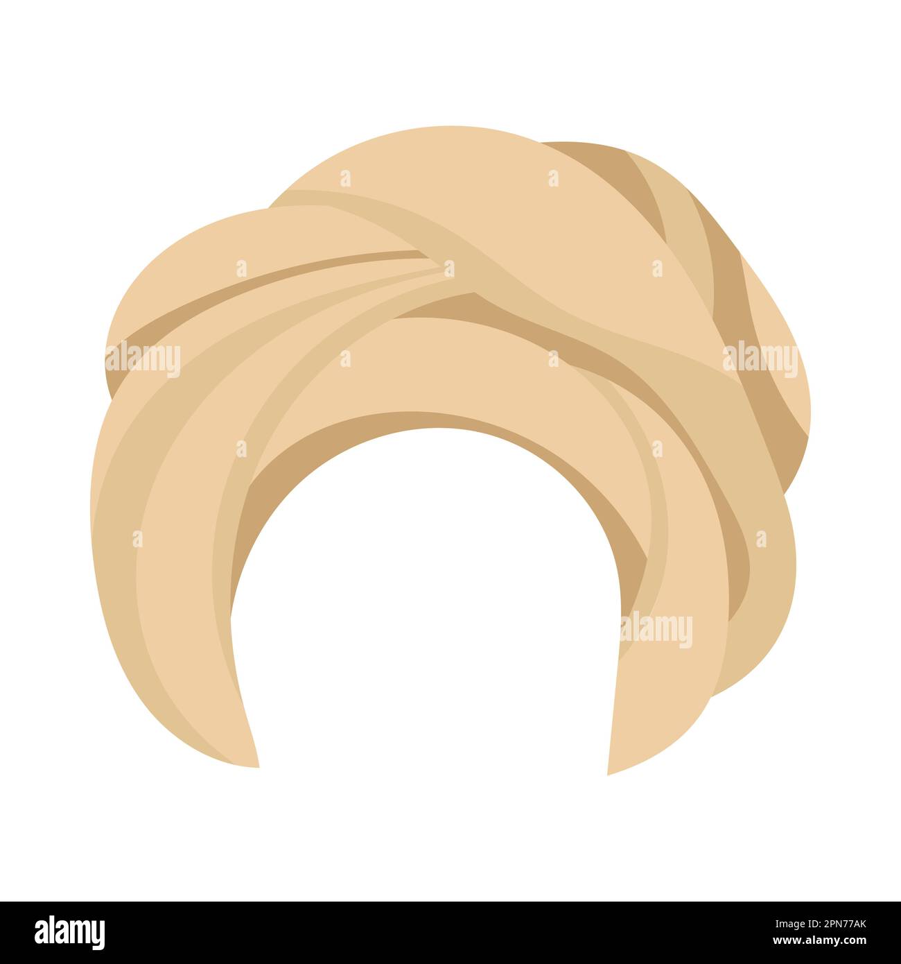 Arabian or Indian woman beige turban cartoon illustration Stock Vector ...