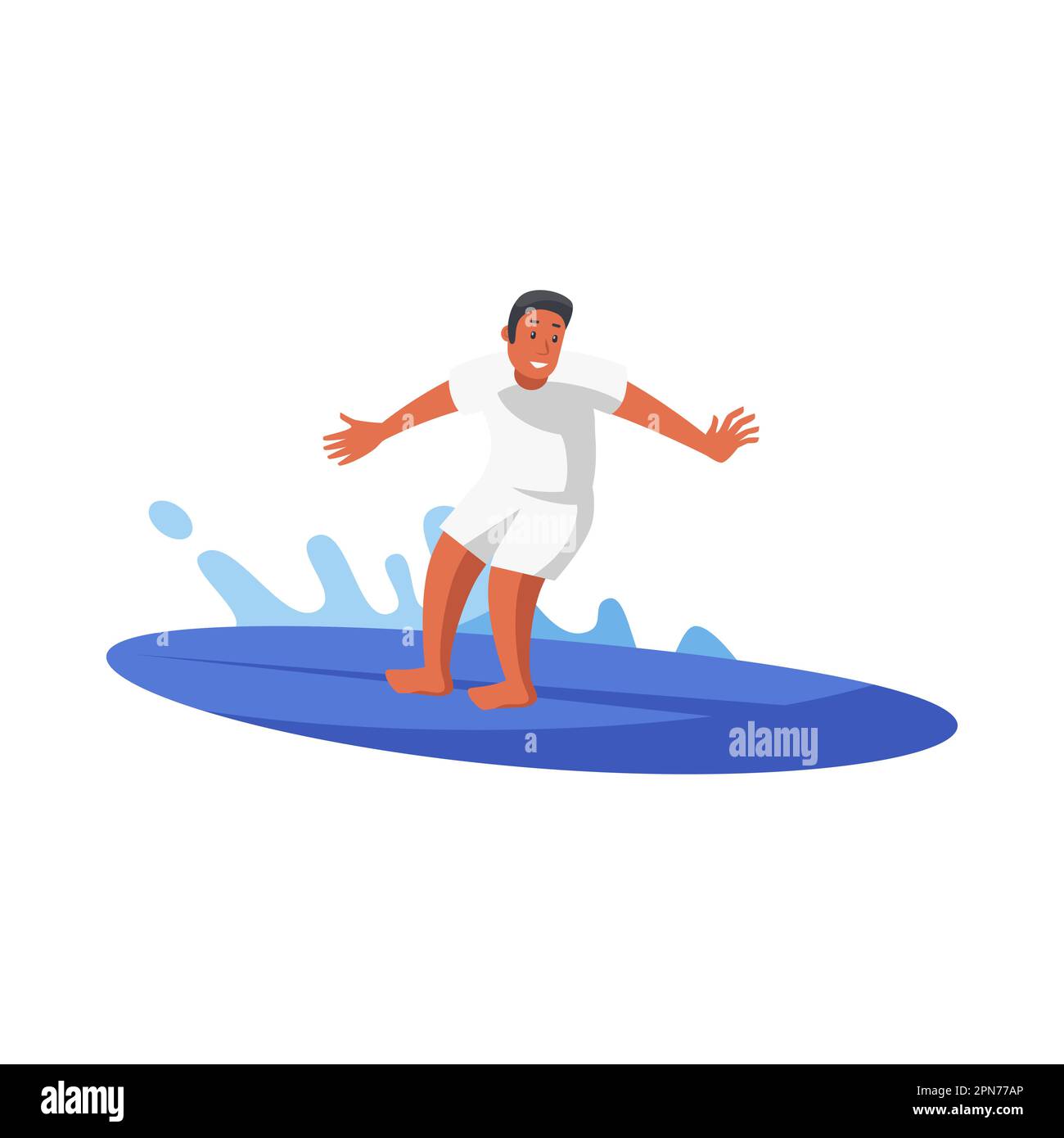 Riding surfboard Stock Vector Images - Alamy