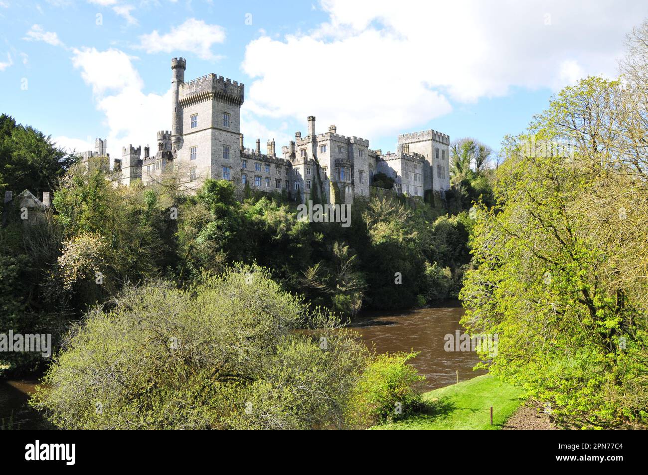 Lismore Castle on Blackwater river, town of Lismore , county Waterford ...