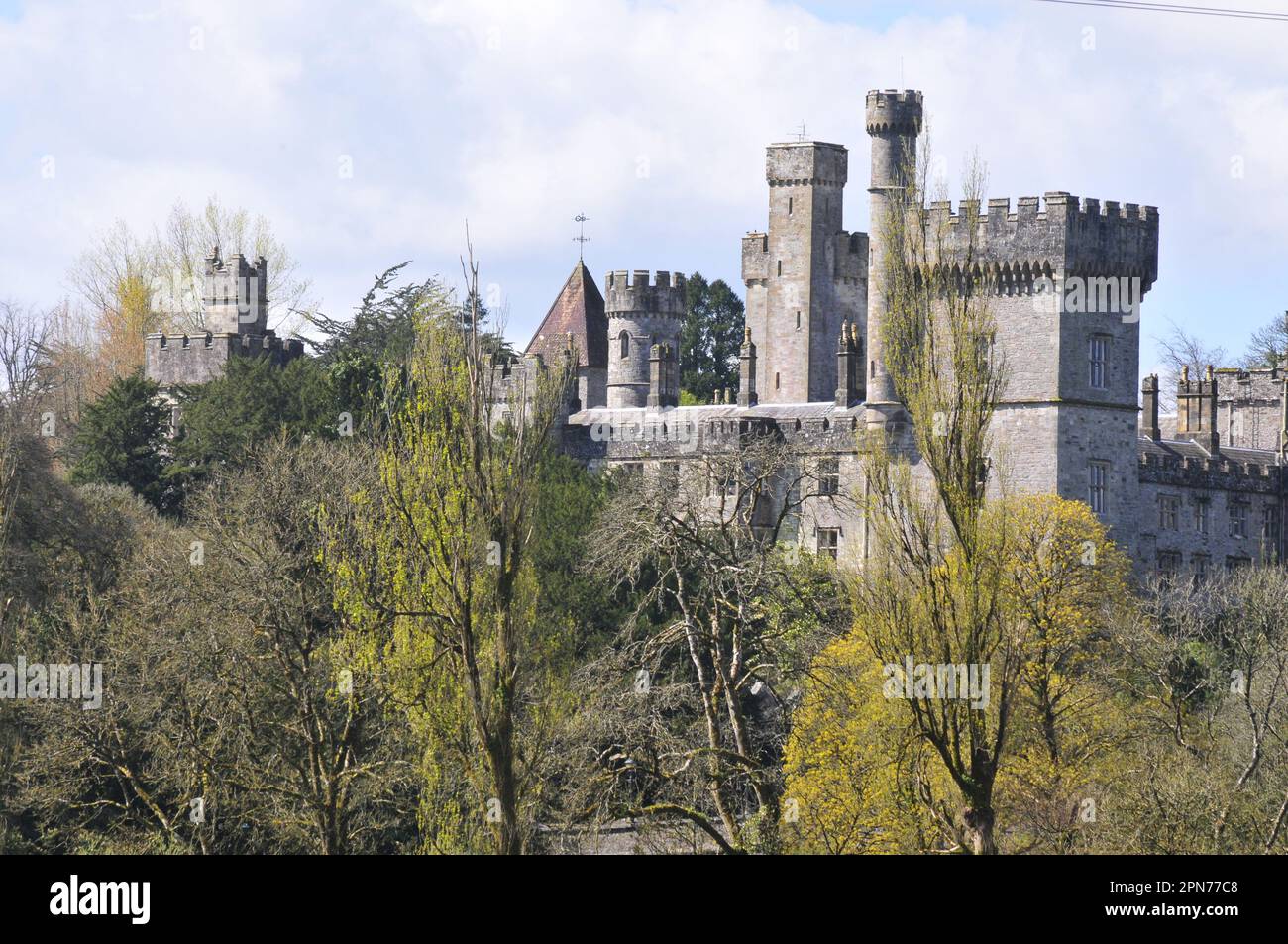 Lismore Castle on Blackwater river, town of Lismore , county Waterford ...