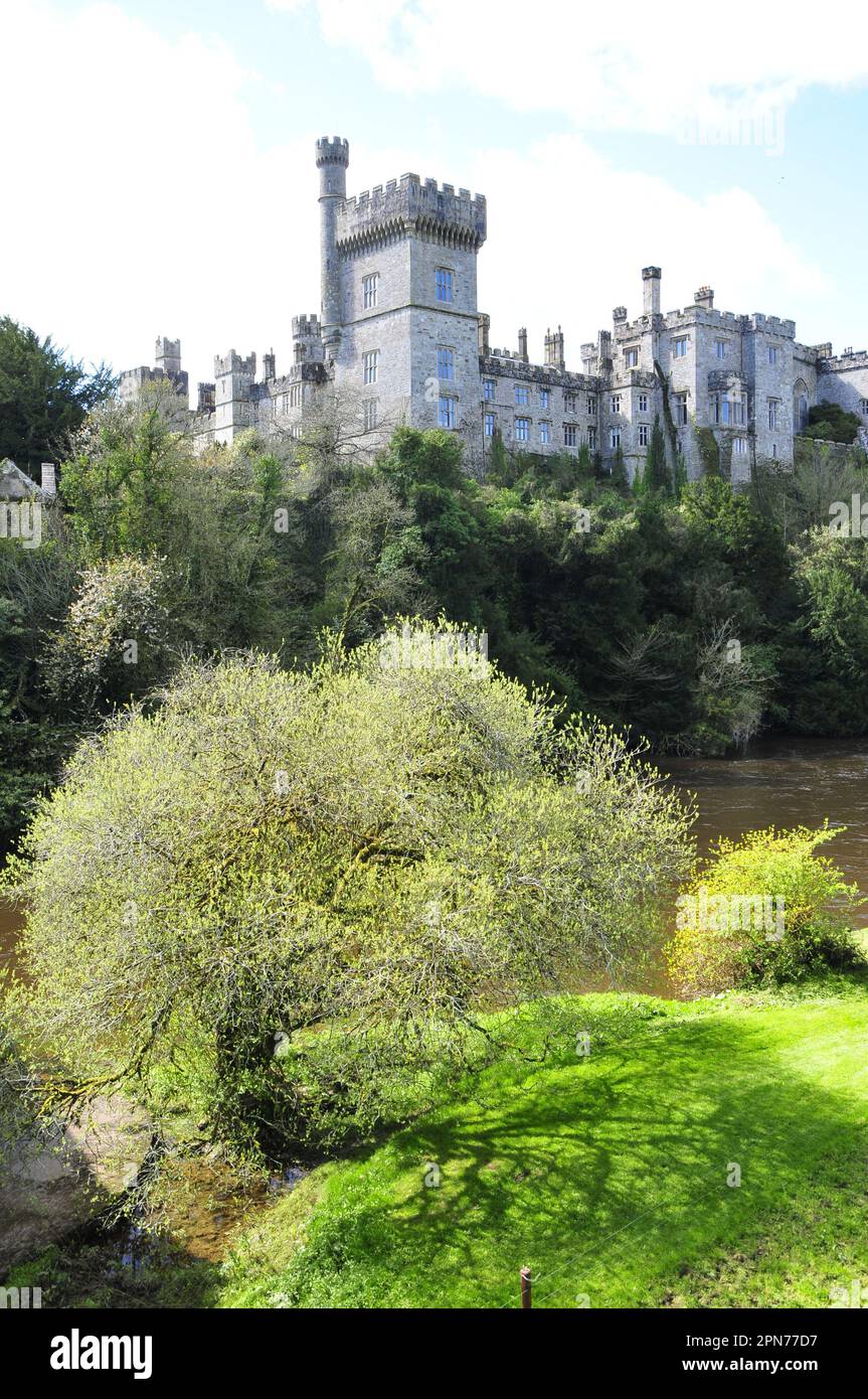 Lismore Castle on Blackwater river, town of Lismore , county Waterford ...