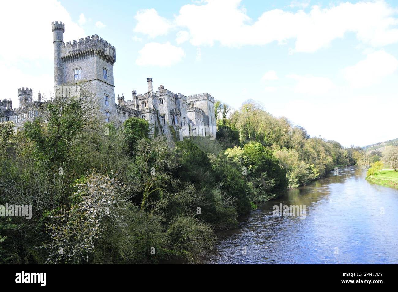 Lismore Castle on Blackwater river, town of Lismore , county Waterford ...