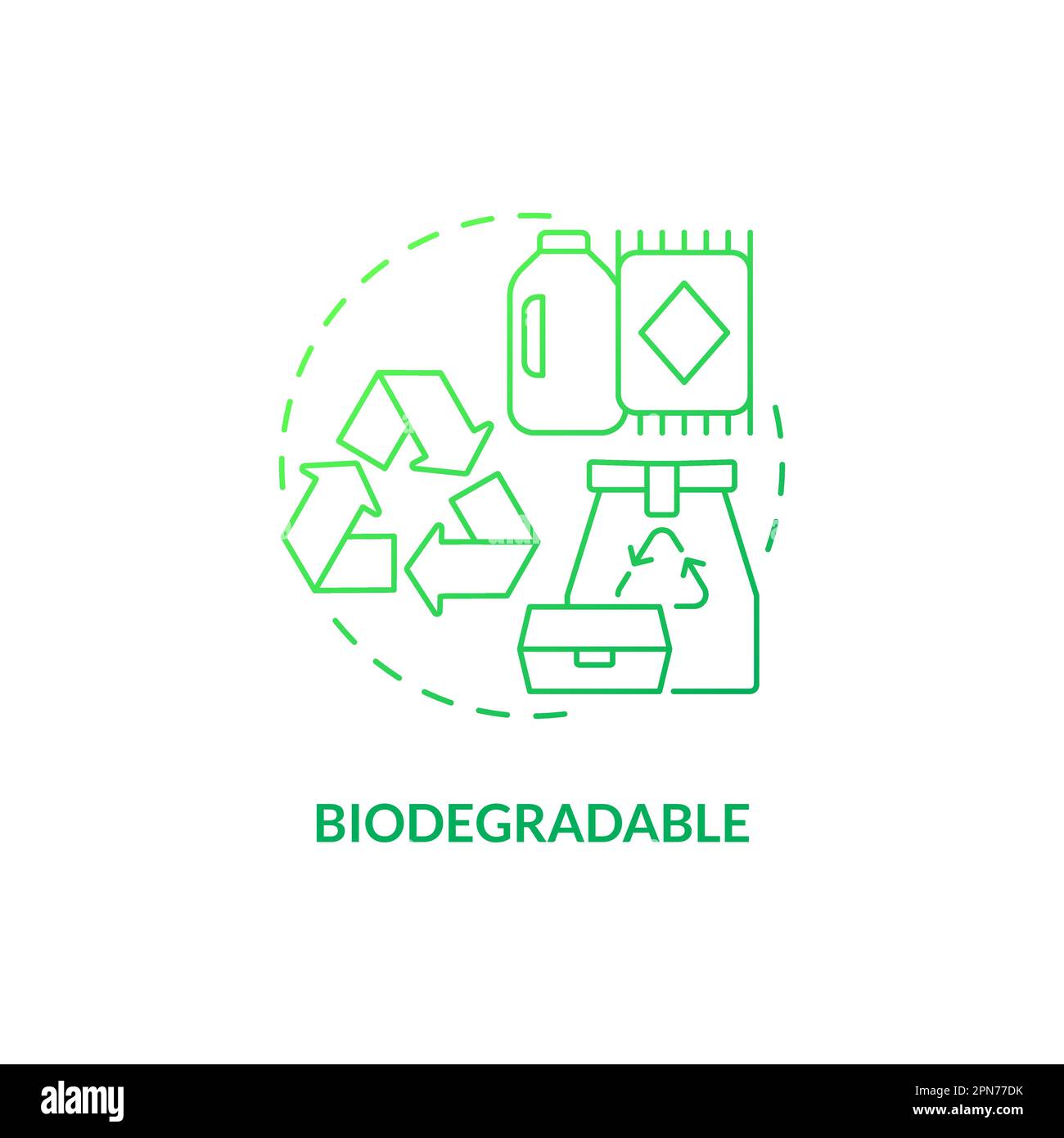 Biodegradable material icon recycle Cut Out Stock Images & Pictures - Alamy