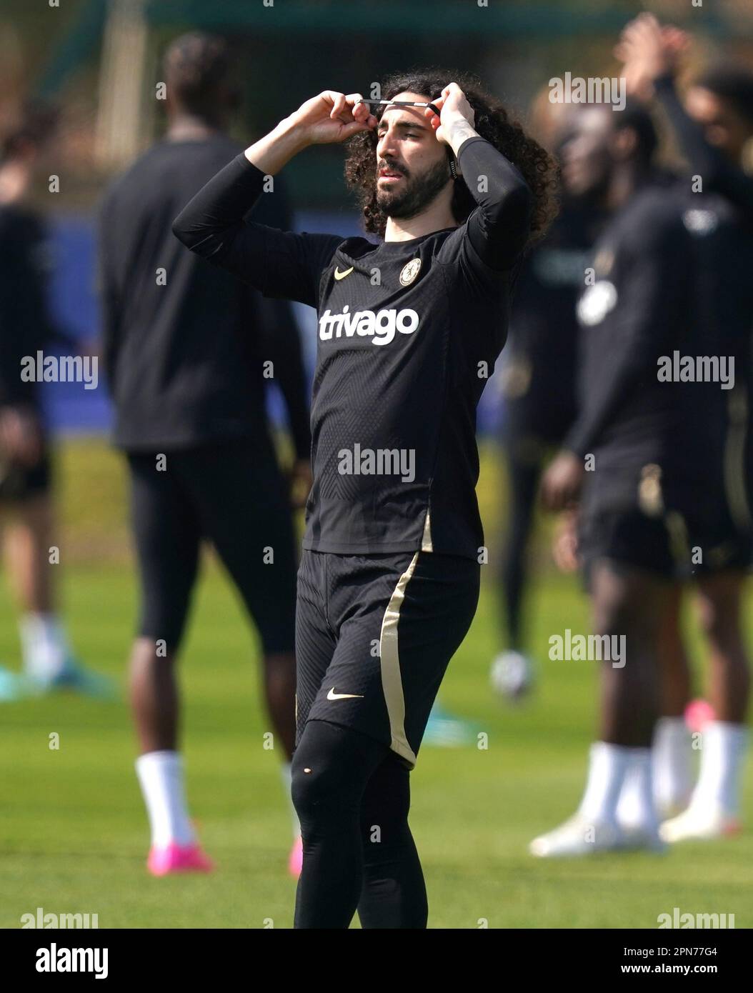 Chelsea's Marc Cucurella during a training session at Cobham Training ...