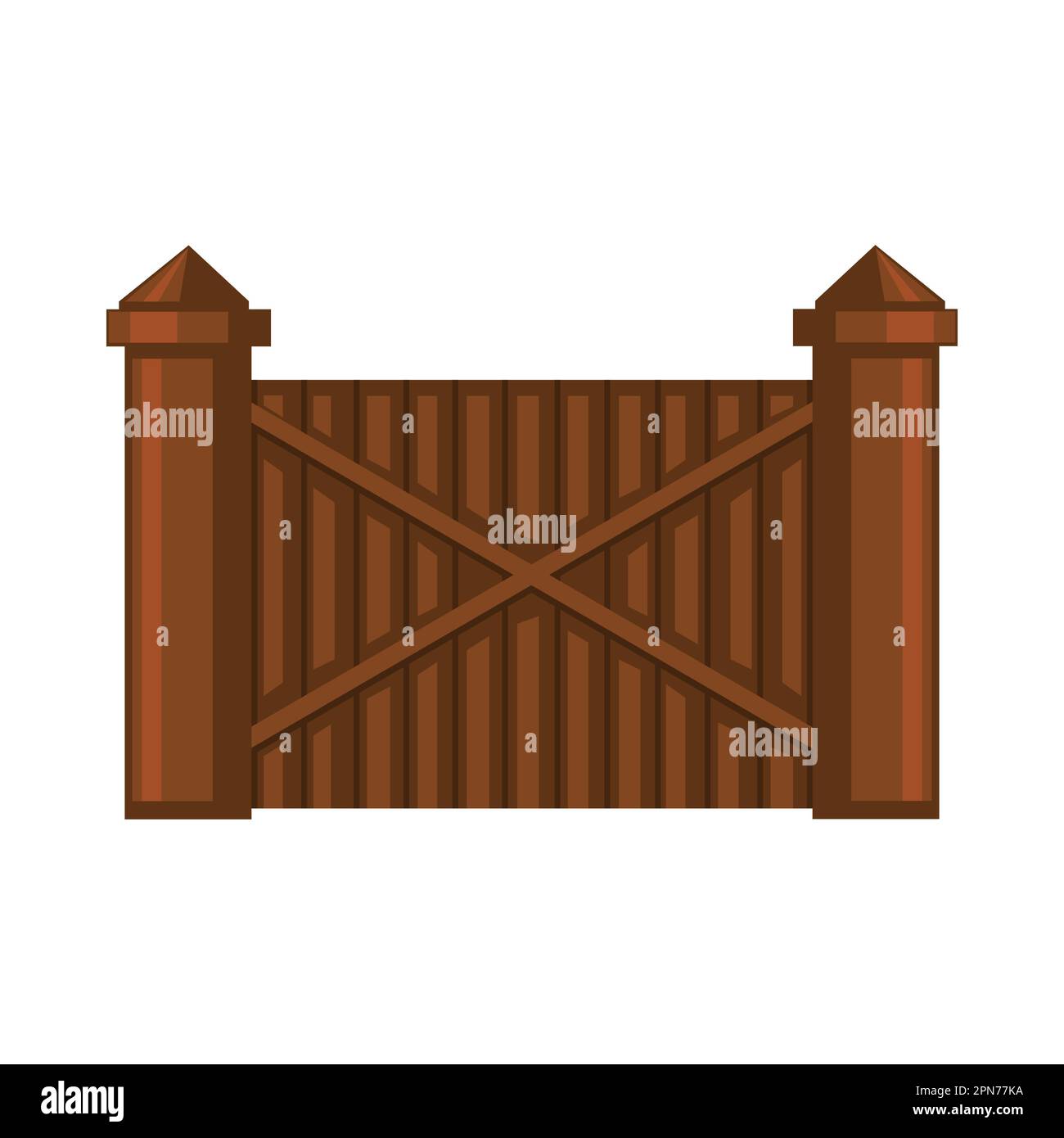 Vintage wooden balcony railing vector illustration Stock Vector Image ...