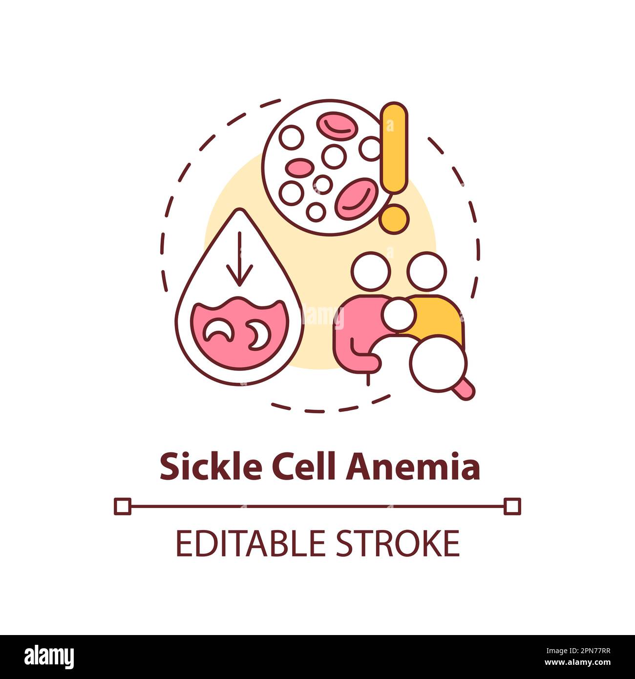Sickle cell anemia concept icon Stock Vector Image & Art - Alamy