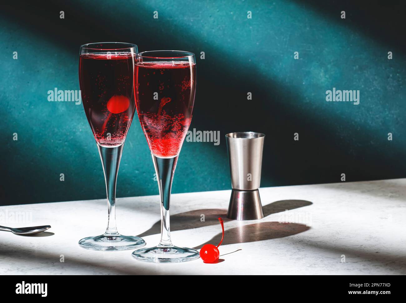 Kir royale champagne cocktail hi-res stock photography and images - Alamy