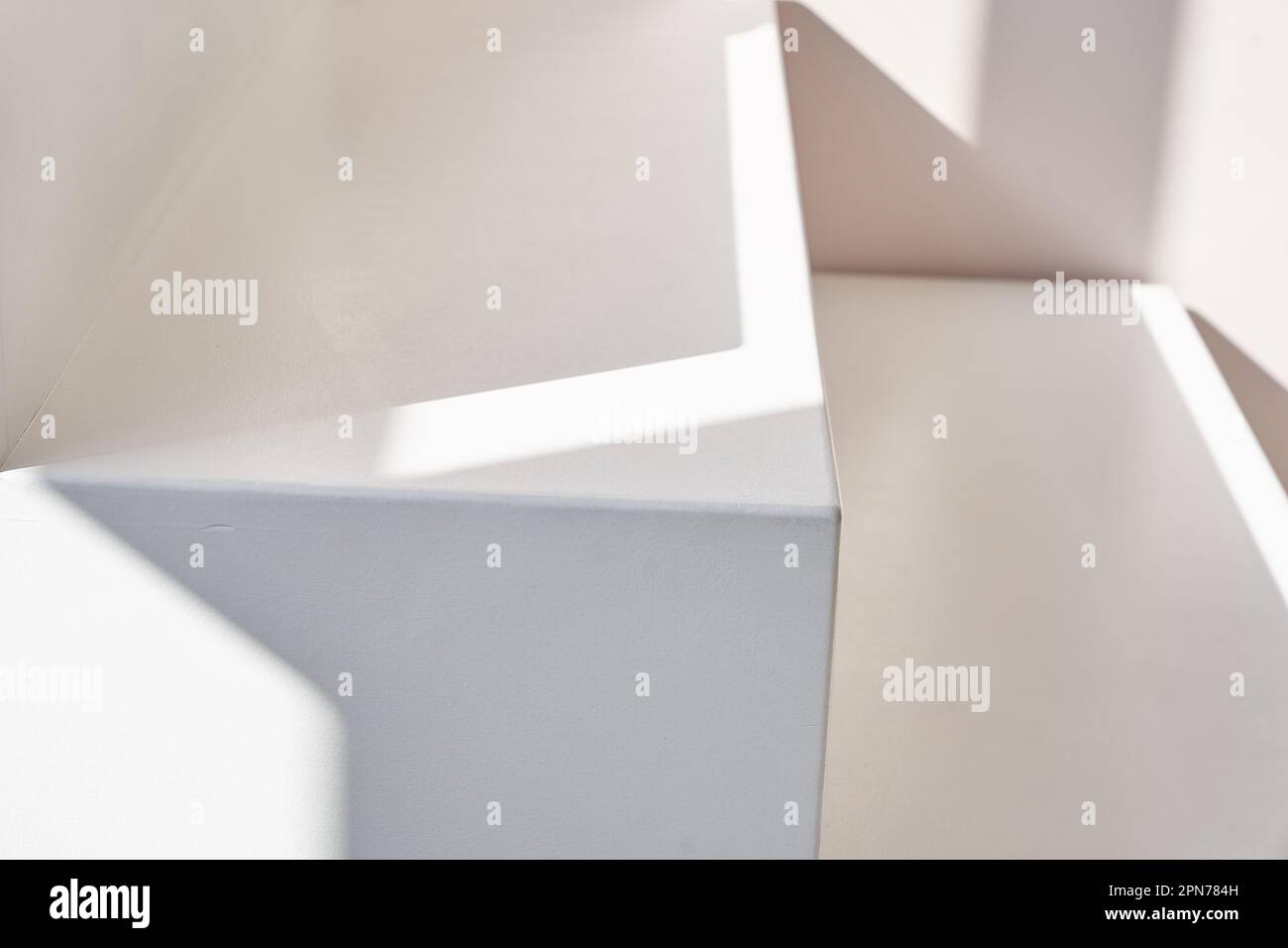 Stairs podium, stairs platform. Podium with stairs . Studio room ...