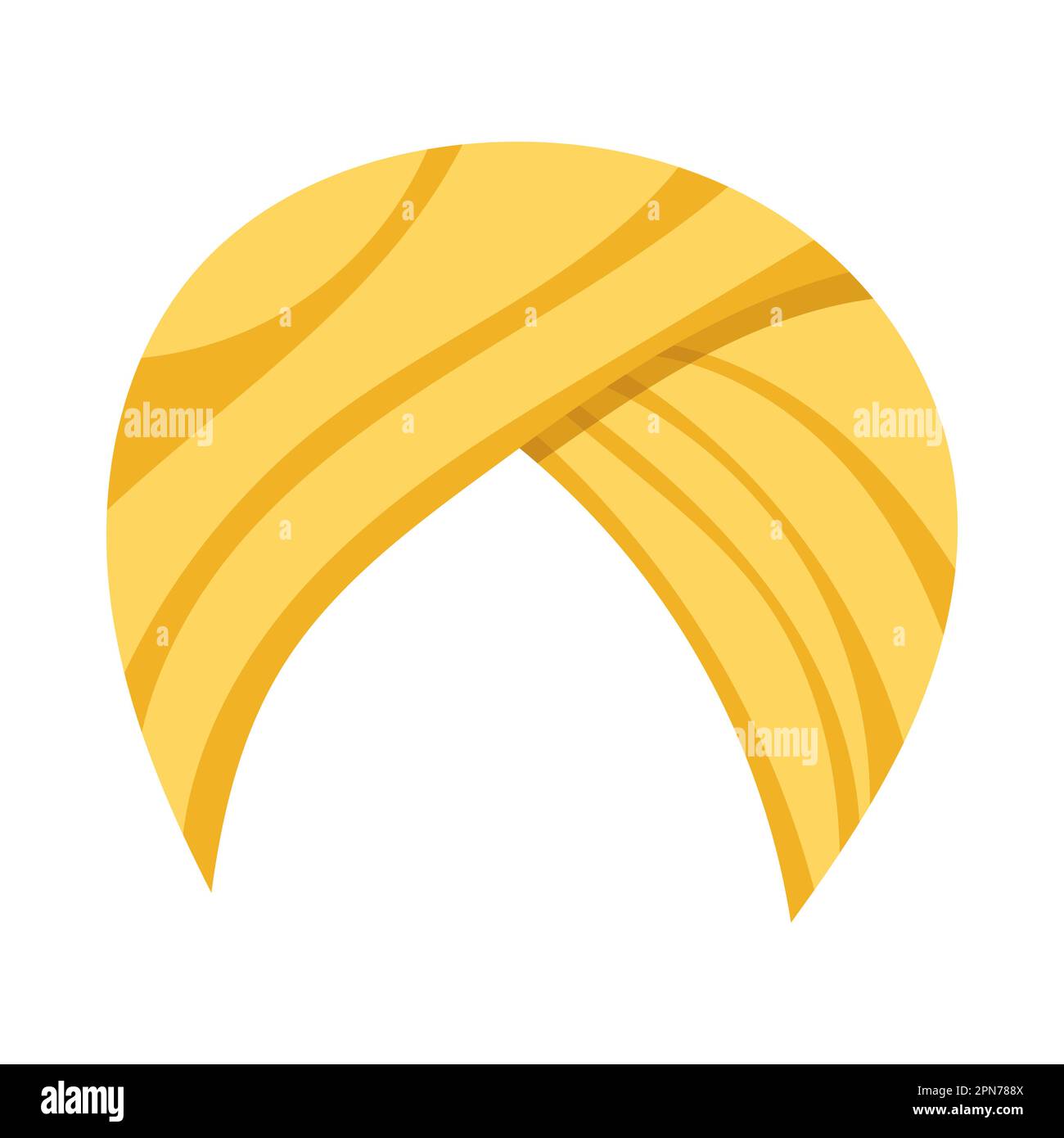 Arabian or Indian yellow turban cartoon illustration Stock Vector Image ...