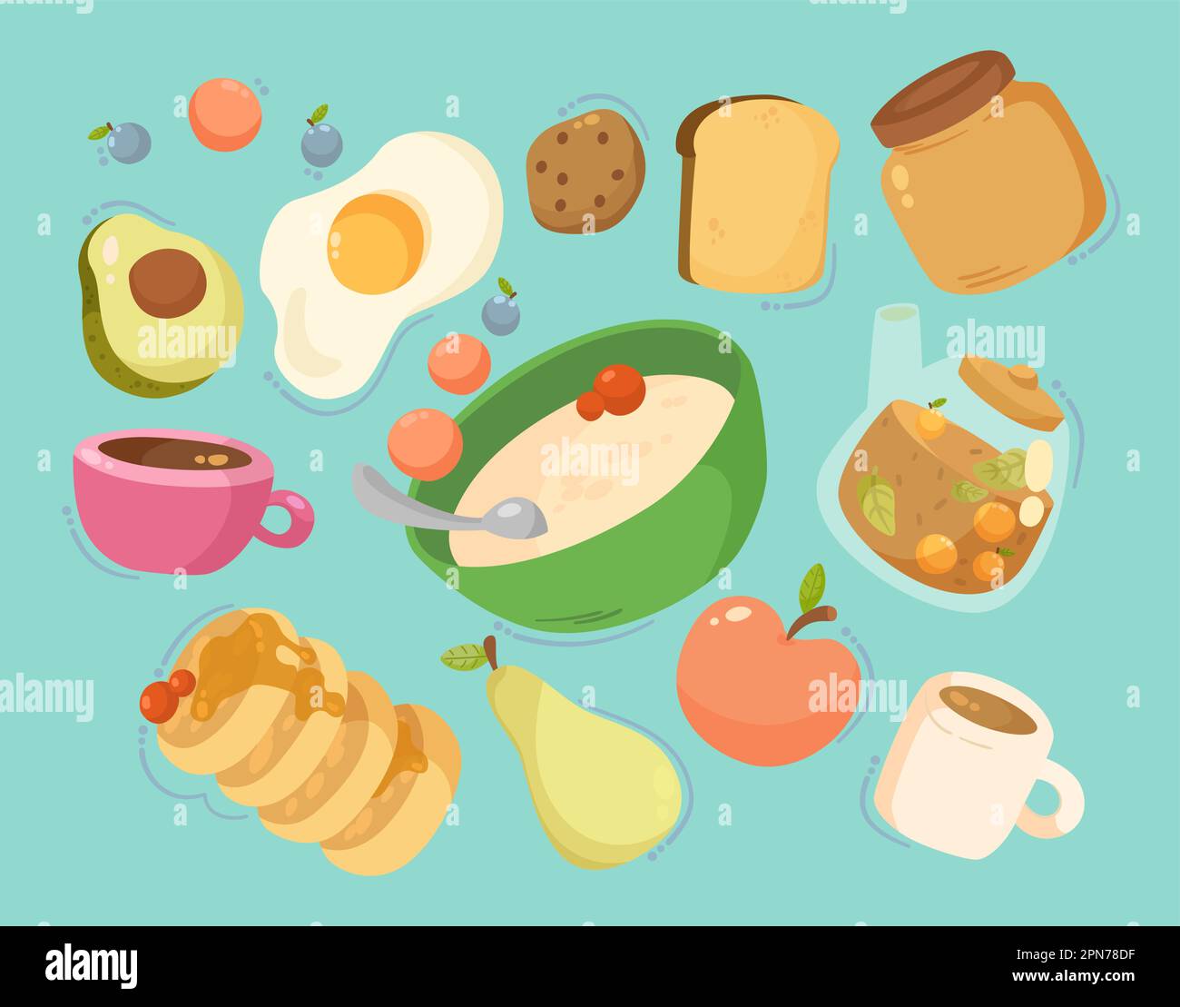 Breakfast options vector illustration set Stock Vector Image & Art - Alamy