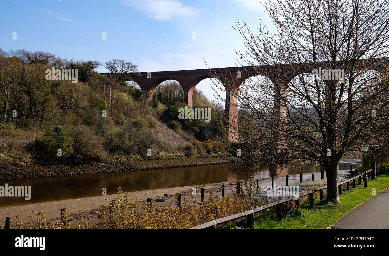 The Larpool Viaduct crossing the river Ask at Whitby. Now the route of ...