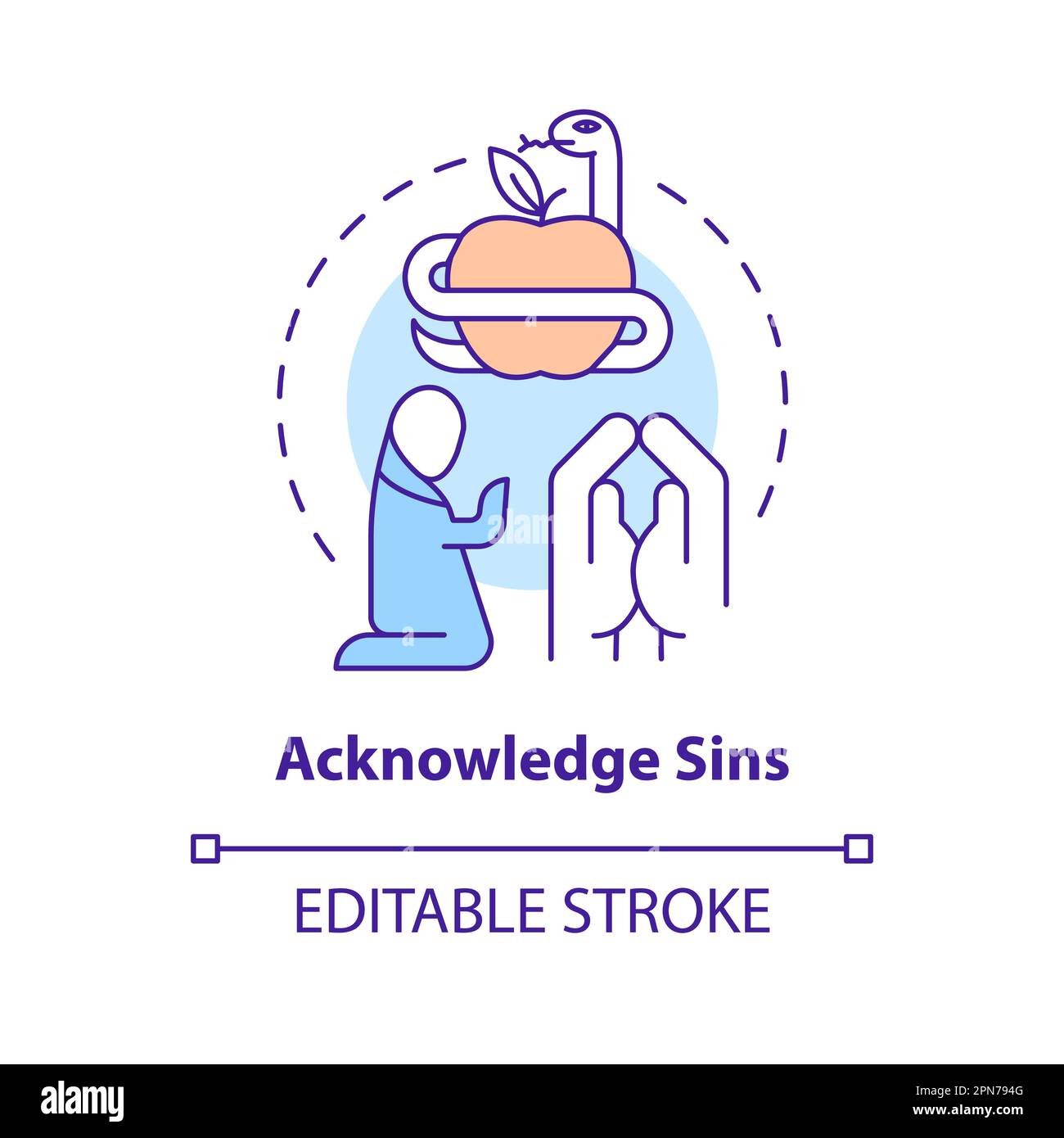 Repentance concept Stock Vector Images - Alamy