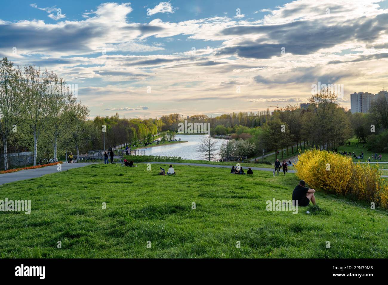 The park known as Parco Nord at Milan, Lombardy, Italy, in April Stock ...