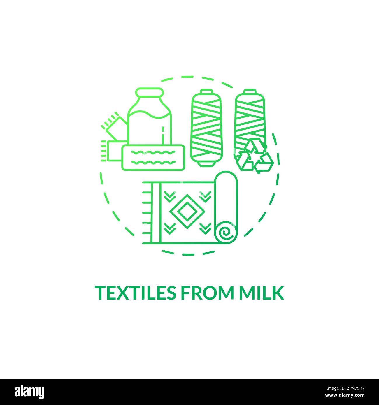 Textiles from milk green gradient concept icon Stock Vector Image & Art - Alamy