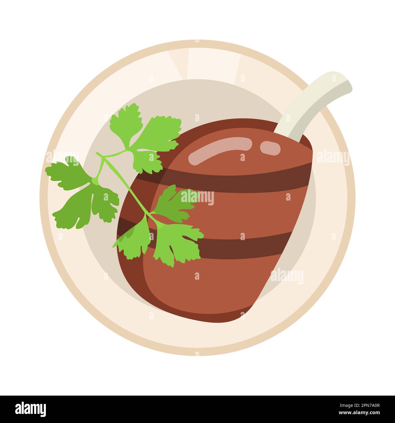 Ribeye beef steak on plate cartoon illustration Stock Vector Image ...