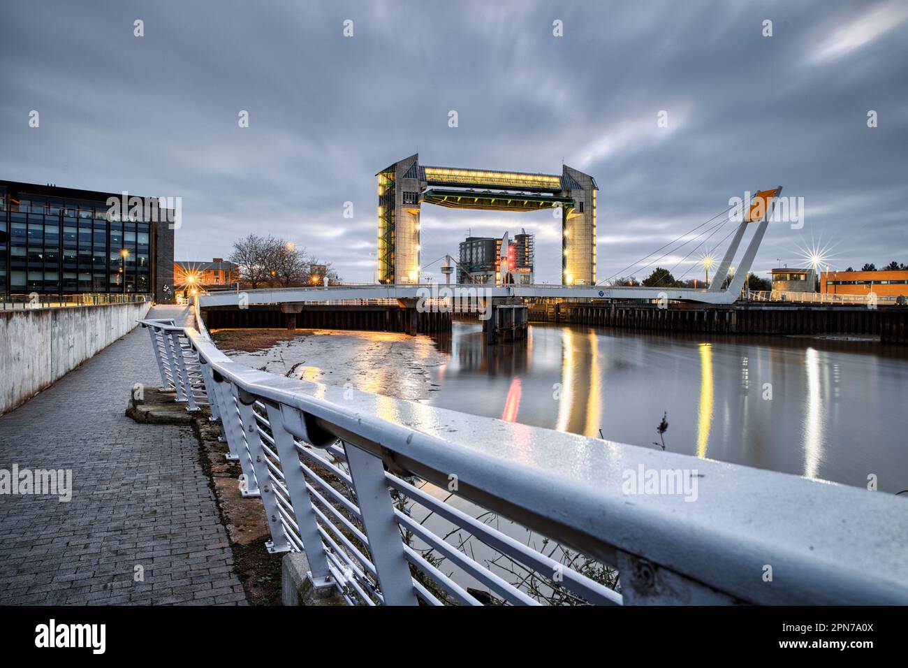 Tidal barrier reflections Stock Photo - Alamy