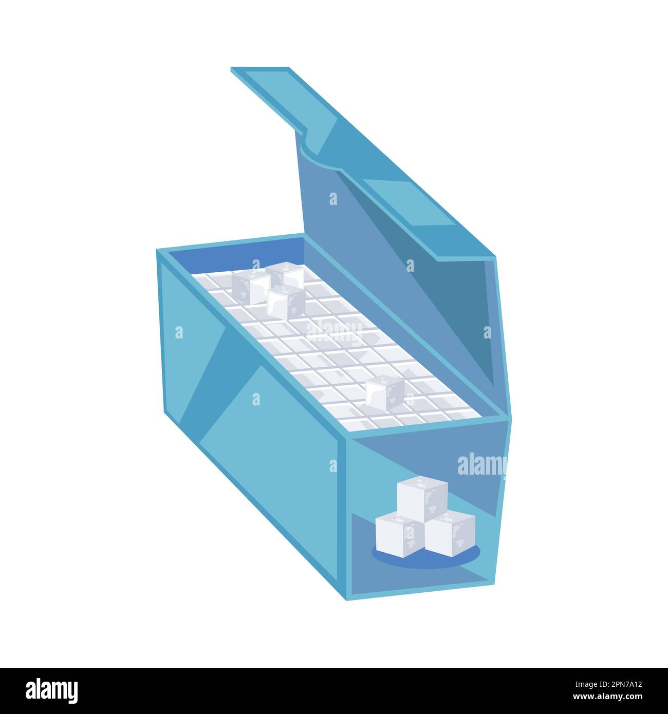 Box of white cube sugar Stock Vector Image & Art - Alamy