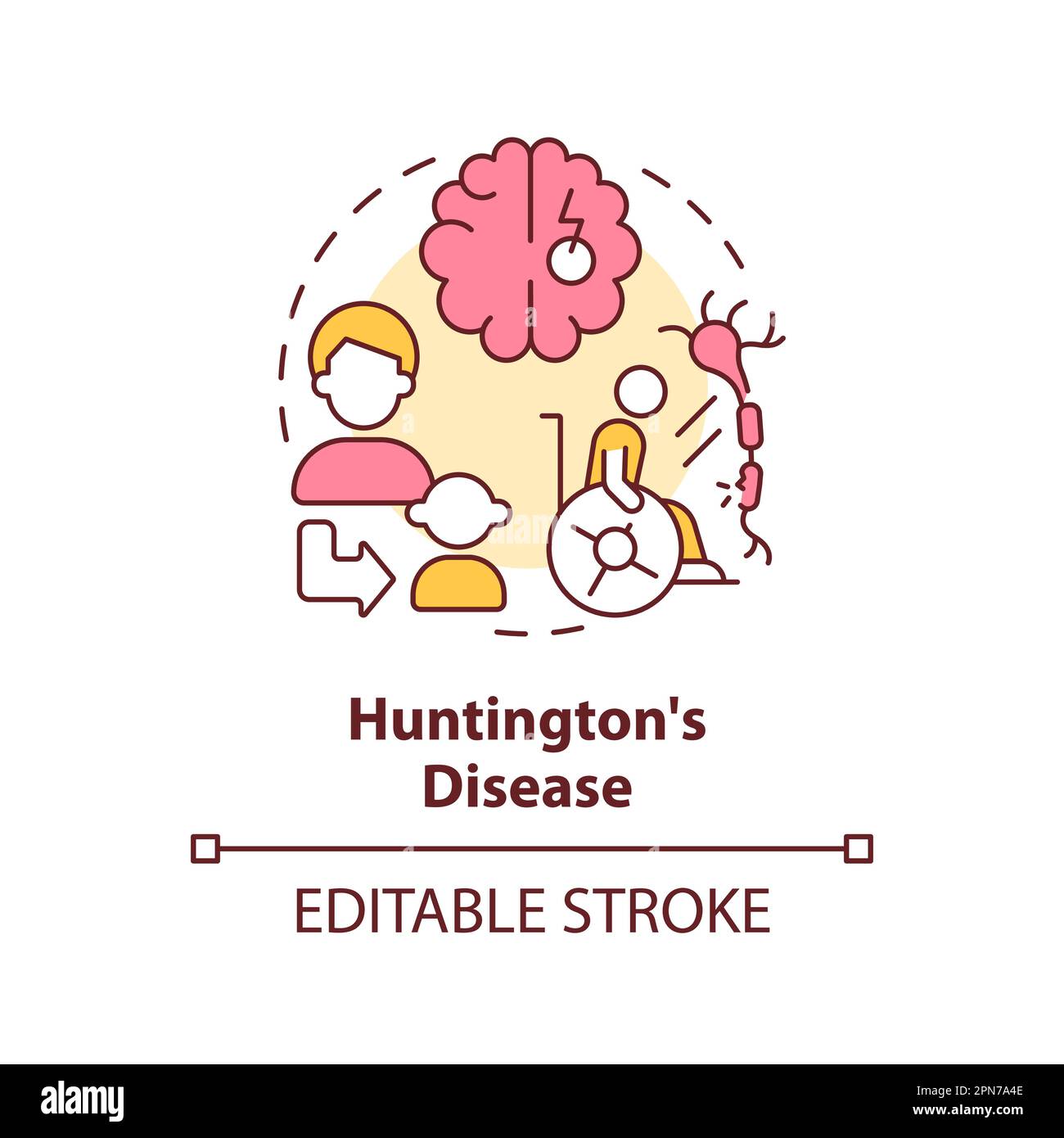 Stroke brain disease line Stock Vector Images - Alamy