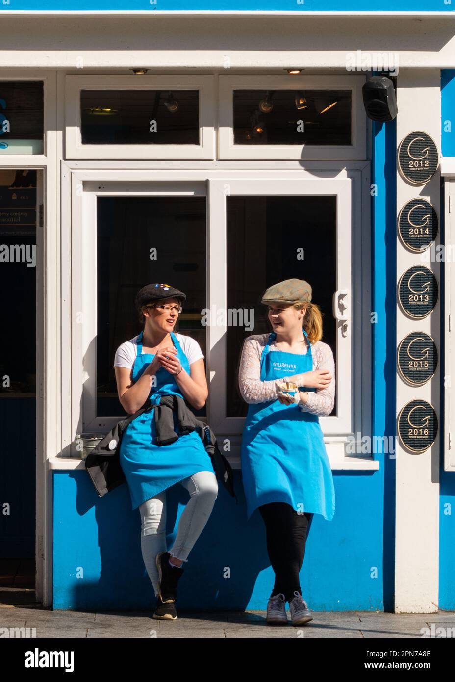 Murphy's ice cream Killarney employees waiting for customers and ...