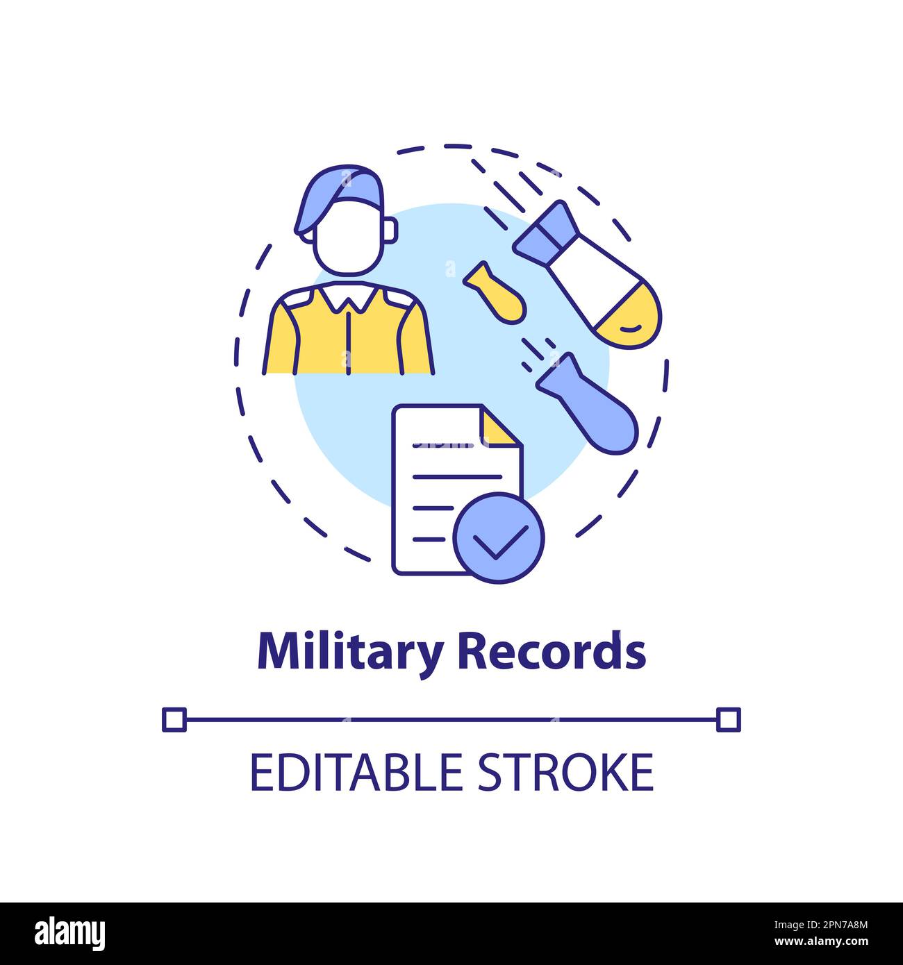 Military records concept icon Stock Vector Image & Art - Alamy