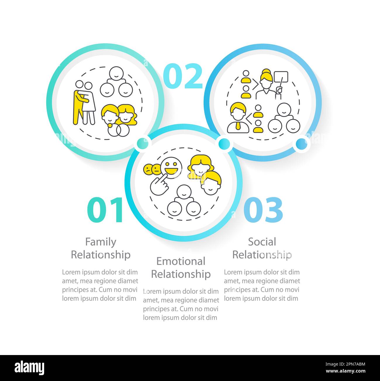 Genograms information circle infographic template Stock Vector Image ...