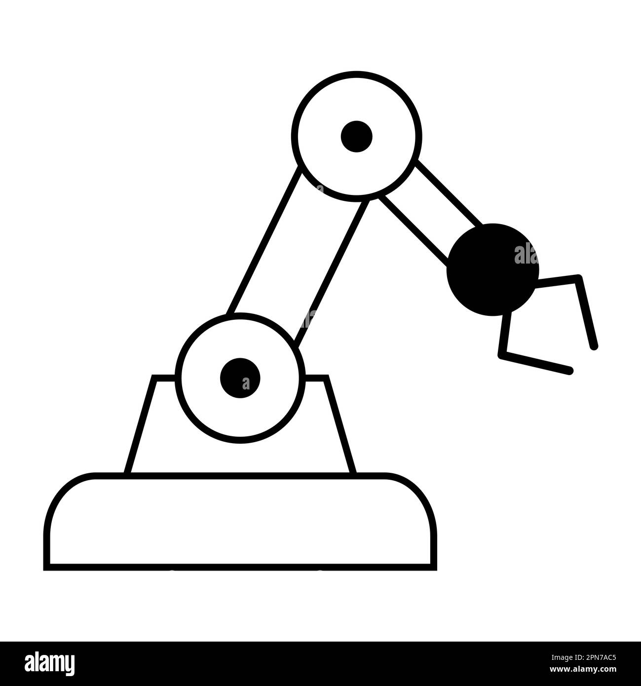 Mechanical robot arm machine icon, technology hydraulic robotic hand ...