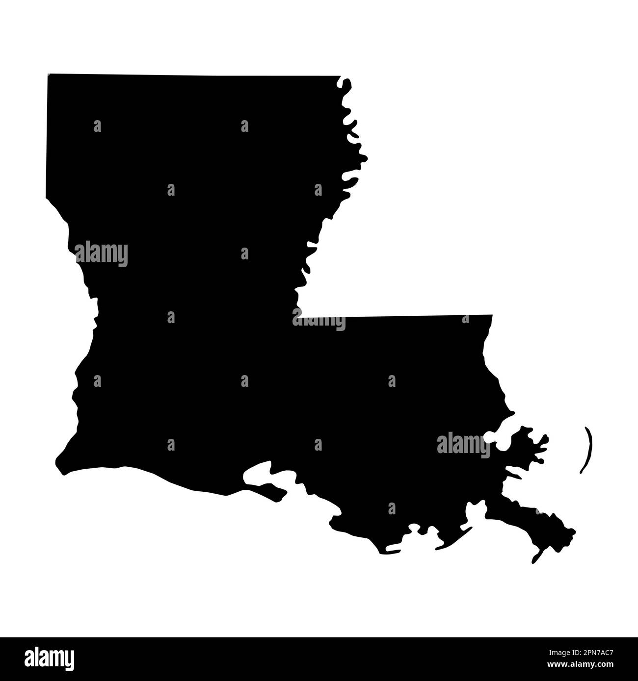 Louisiana map shape, united states of america. Flat concept icon symbol ...