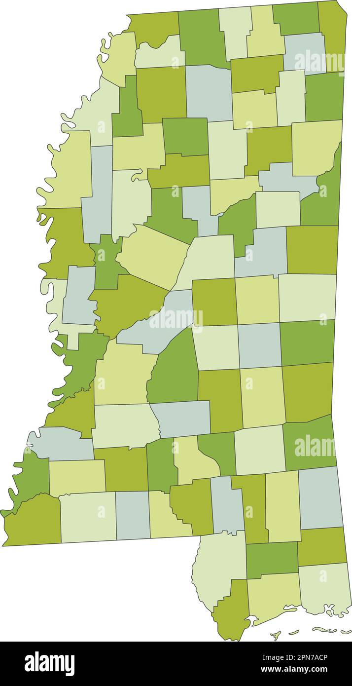 Highly detailed editable political map with separated layers ...