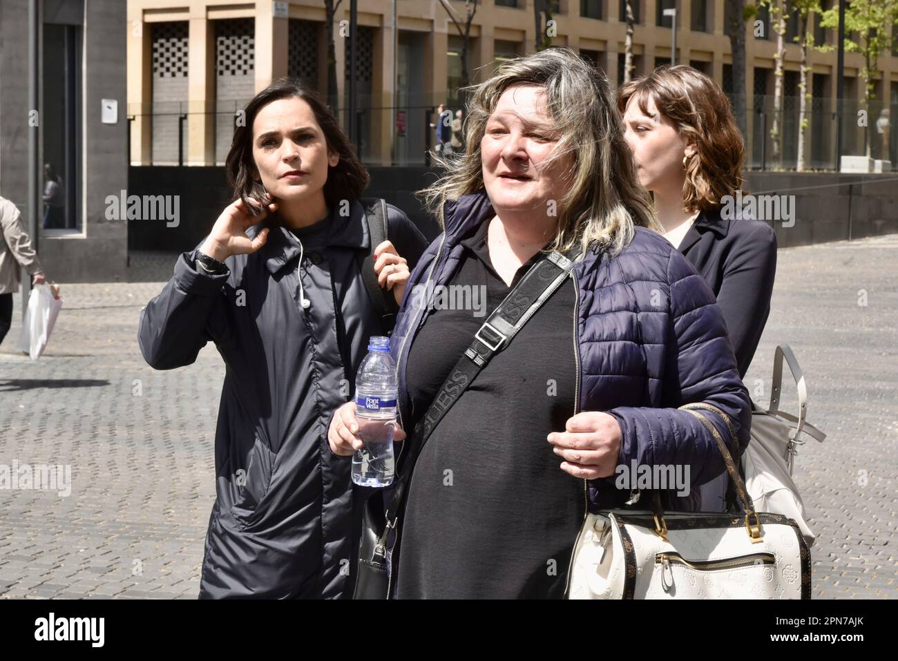 Esther Garcia, lawyer for Dani Alves' alleged victim, leaves the court number 15 in Barcelona ...