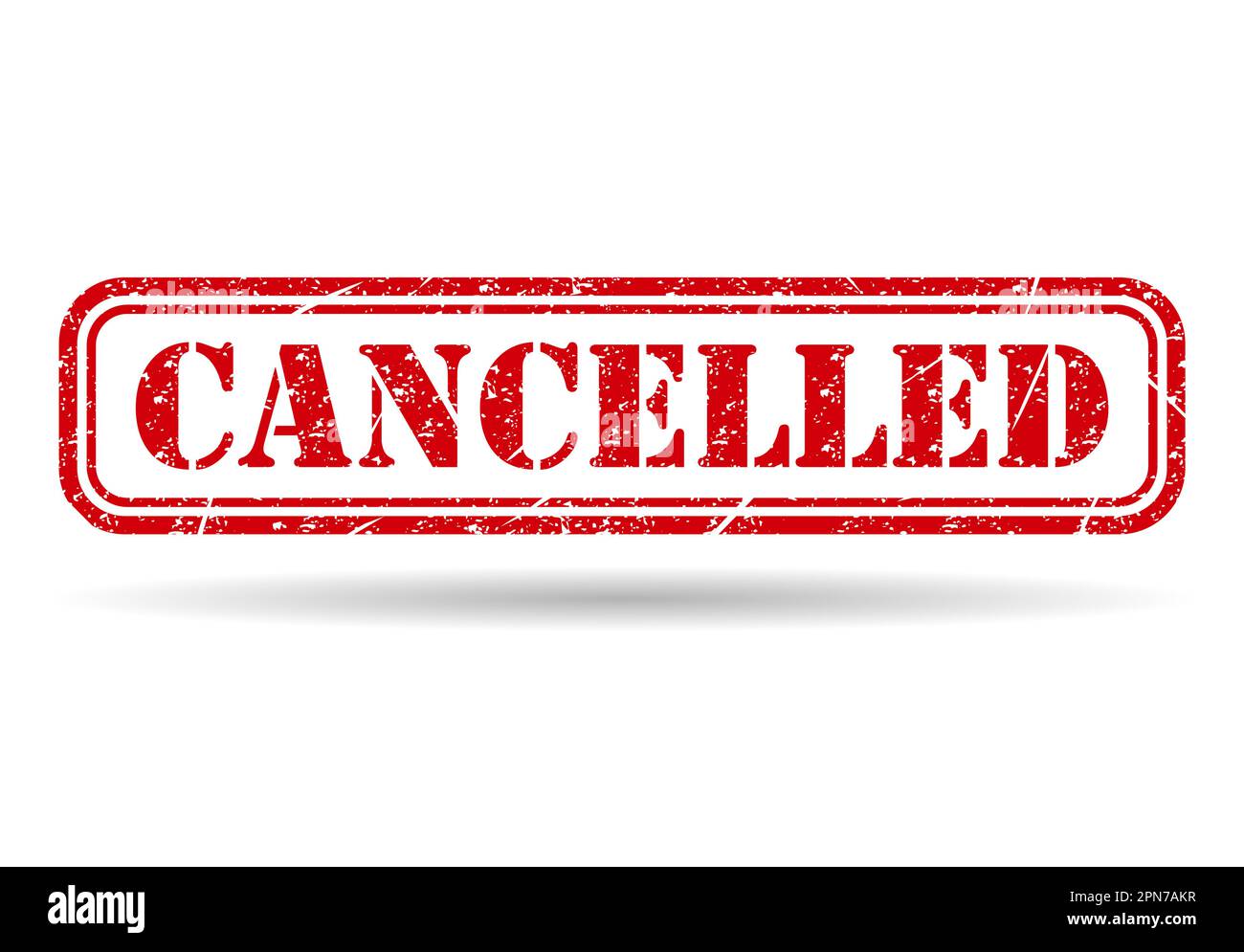 Cancelled stamp symbol shadow, label sticker sign button, text banner ...