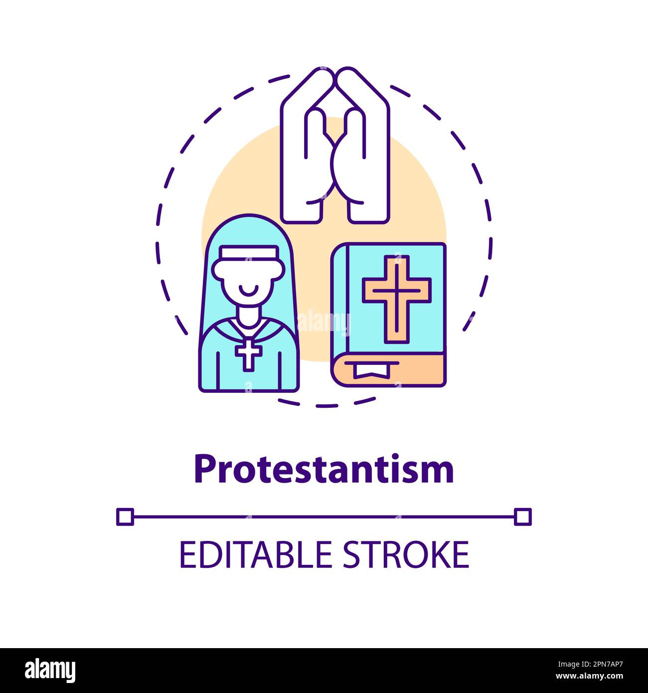 Protestantism concept icon Stock Vector Image & Art - Alamy