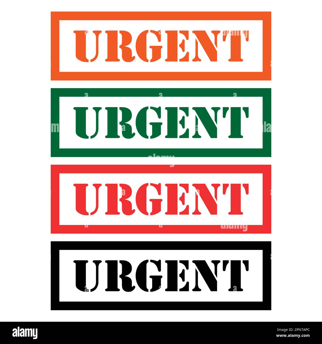 Set of Urgent stamp symbol, label sticker sign button, text banner ...