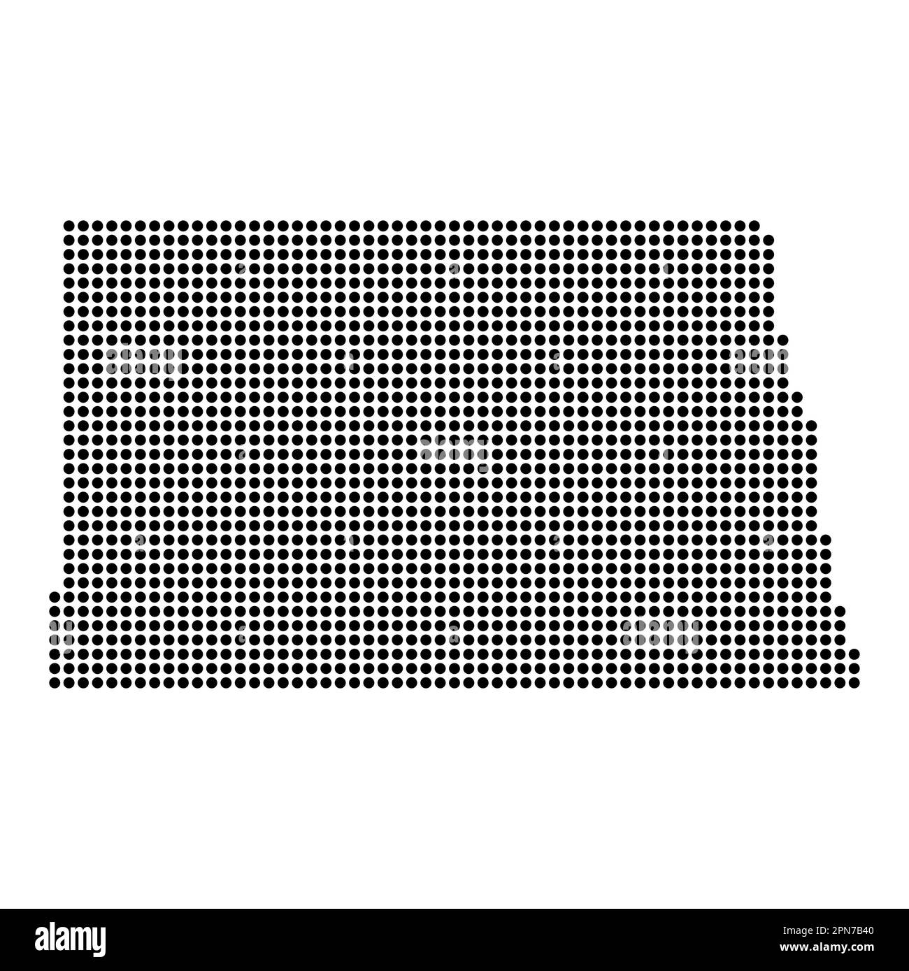 North Dakota map shape, united states of america. Flat concept icon ...