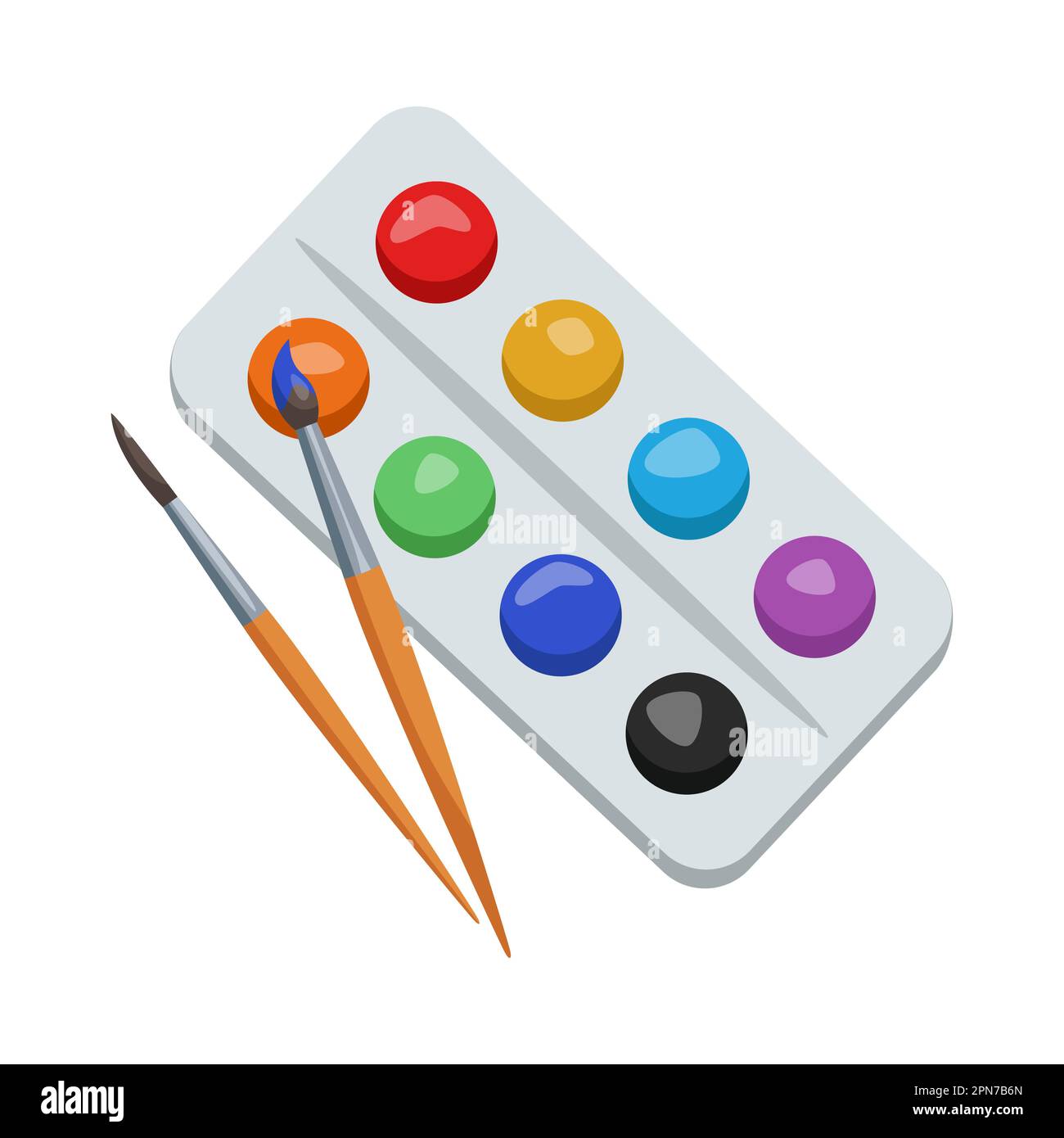 Watercolor painting class Stock Vector Images - Alamy