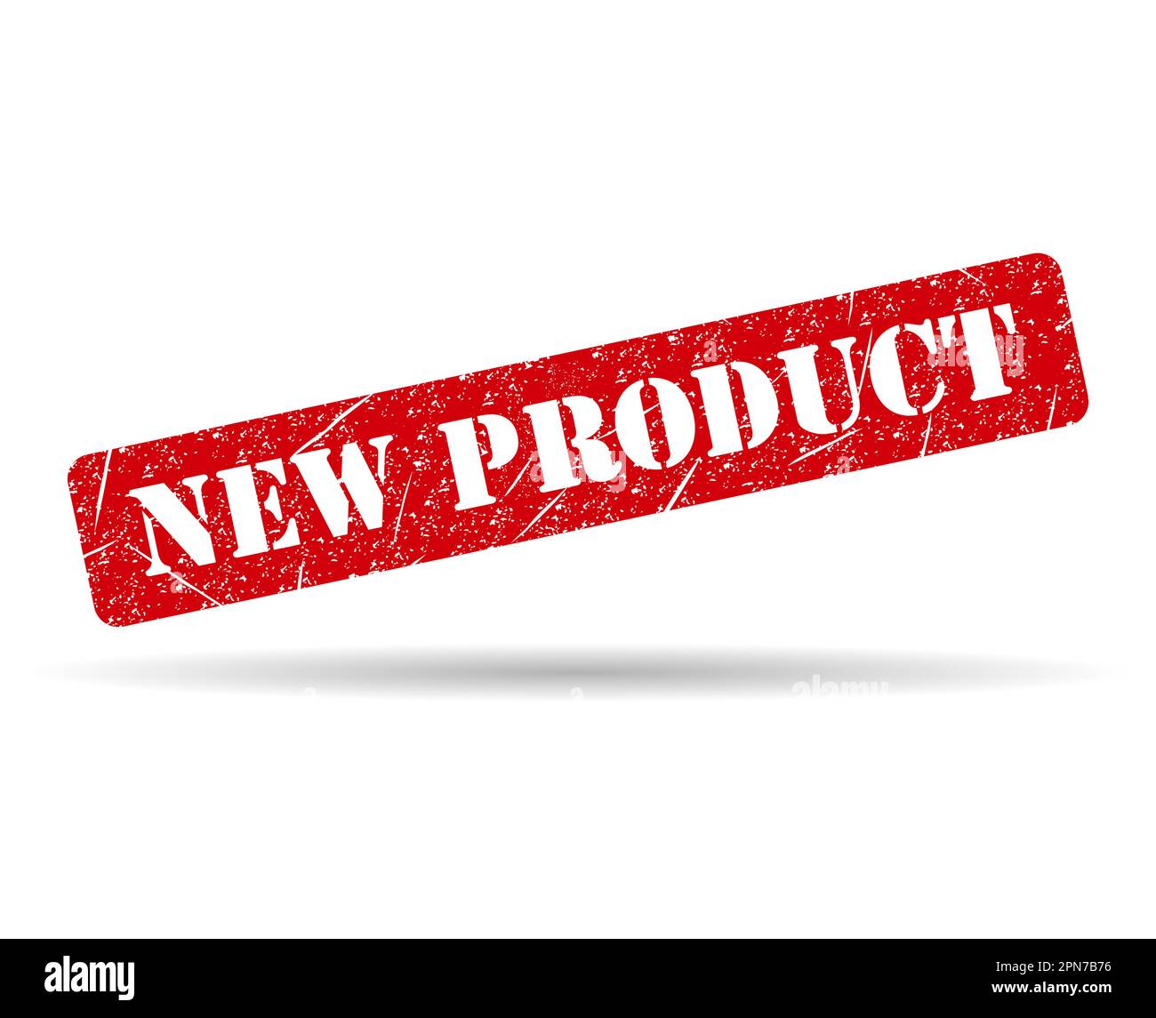 New product stamp symbol shadow, label sticker sign button, text banner ...